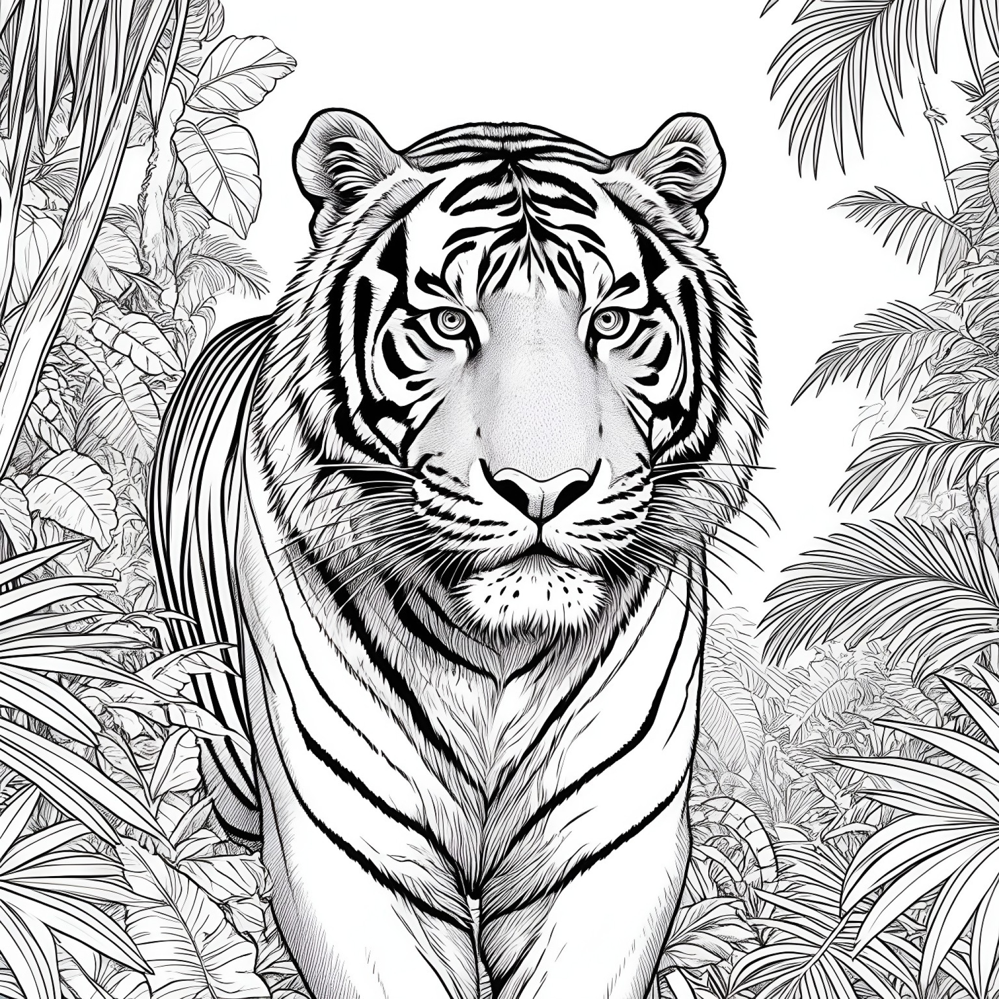 Best Tiger Coloring Pages (Free Printable PDF)