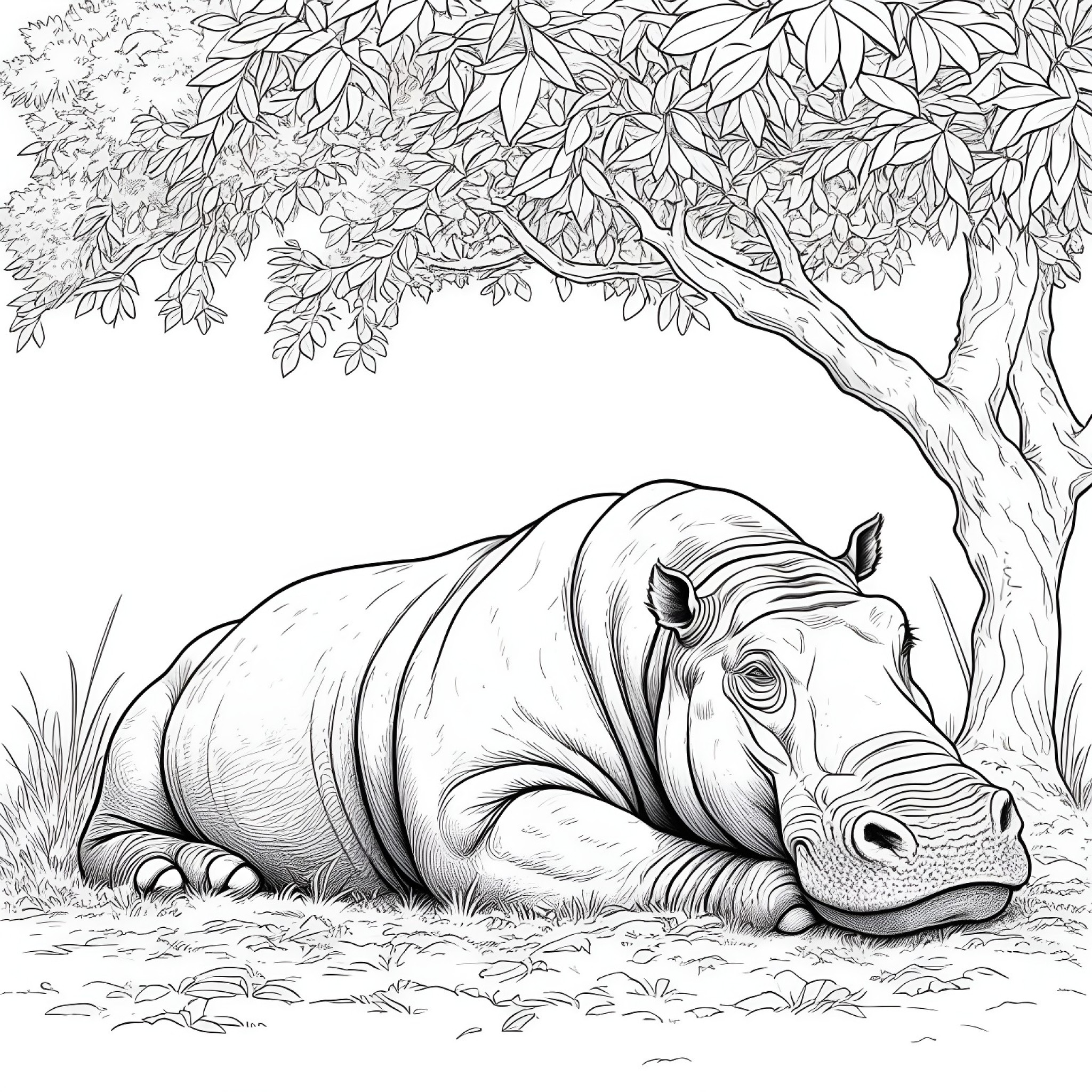 Best Hippopotamus Coloring Pages (Free Printable PDF)