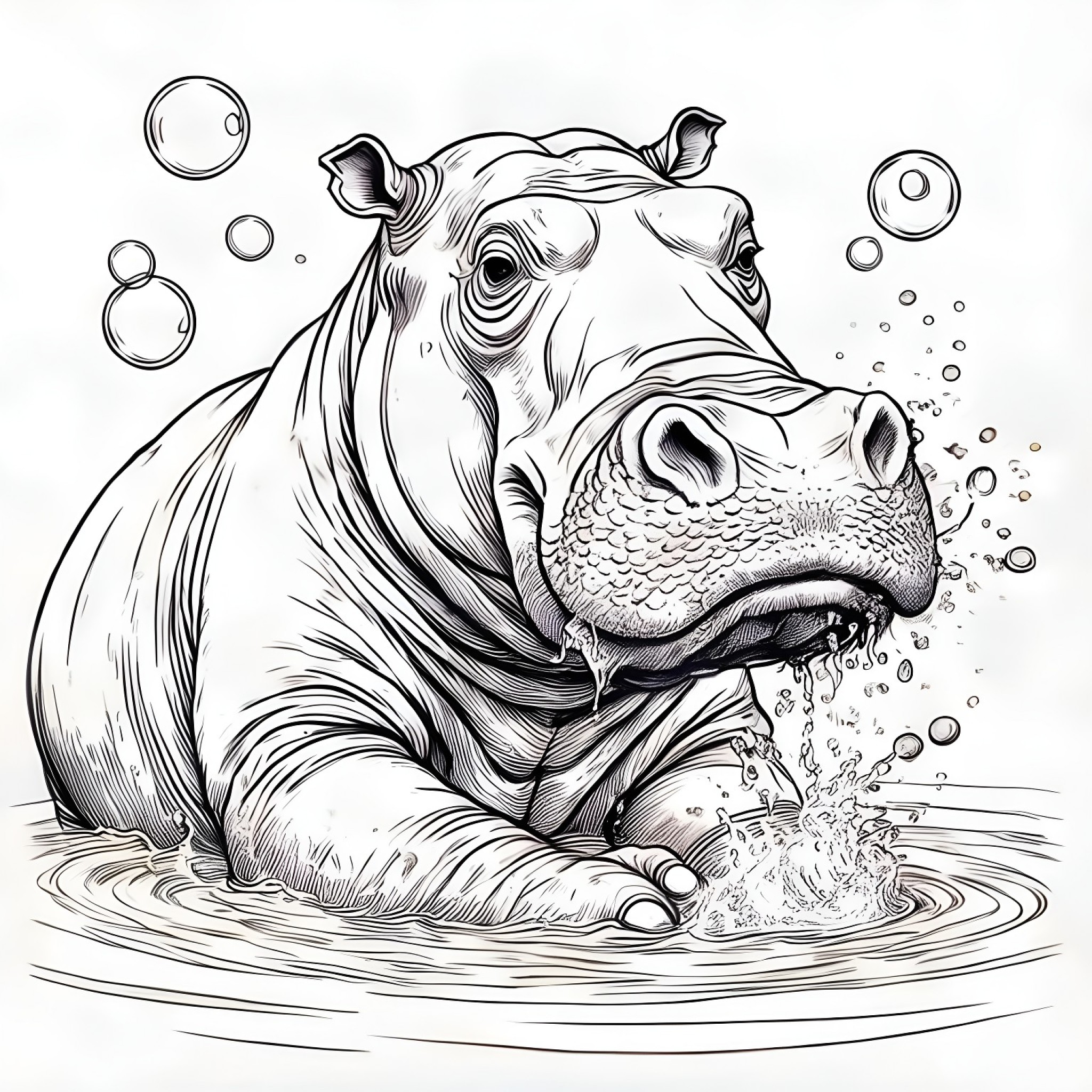 Best Hippopotamus Coloring Pages (Free Printable PDF)