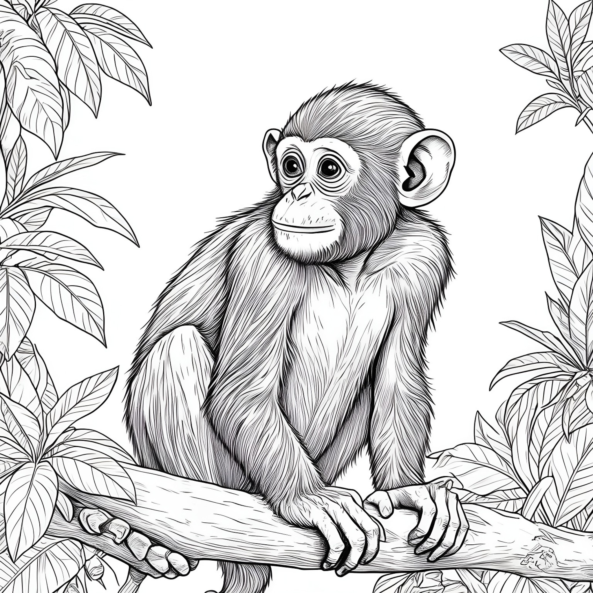 20 Best Monkey Coloring Pages (Free Printable PDFs)
