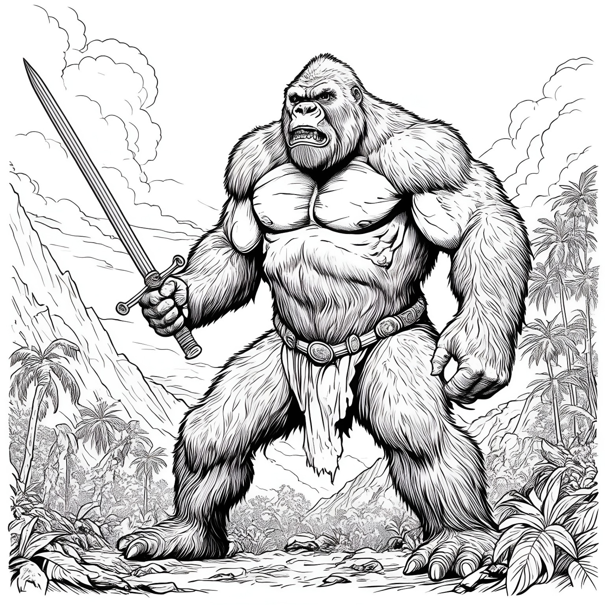 19 Best King Kong Coloring Pages (Free Printable PDFs)