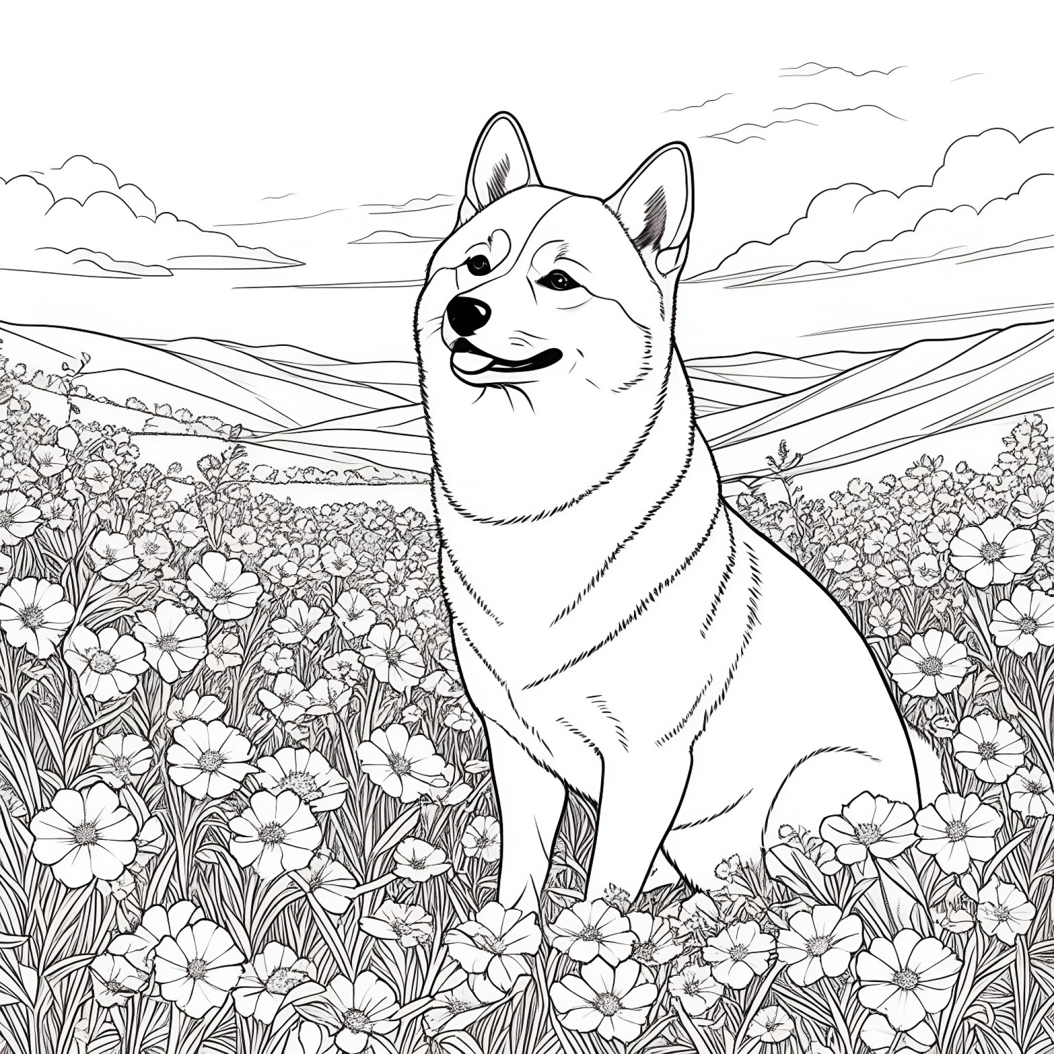 Best Shiba Inu Coloring Pages (Free Printable PDF)