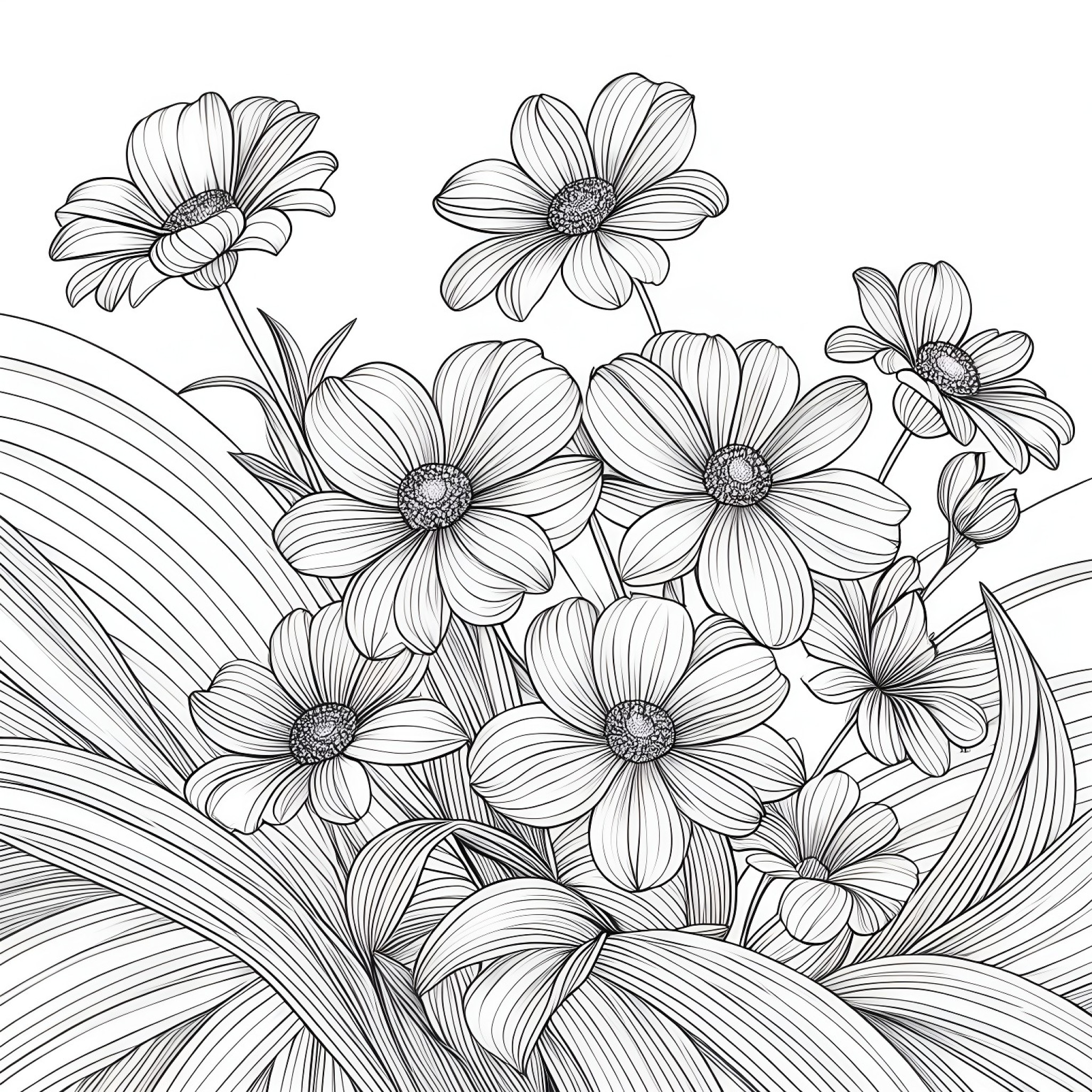 Best Flowers Coloring Pages (Free Printable PDF)
