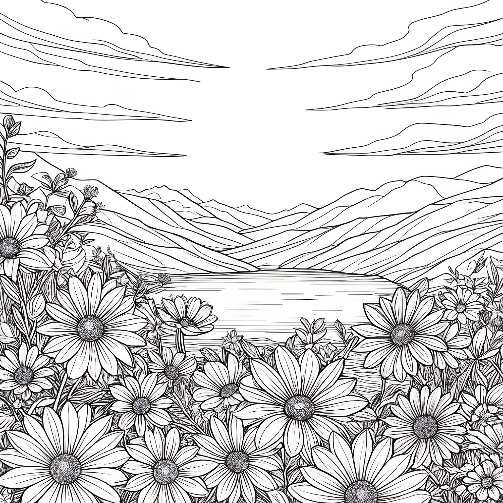 Best Flowers Coloring Pages (Free Printable PDF)