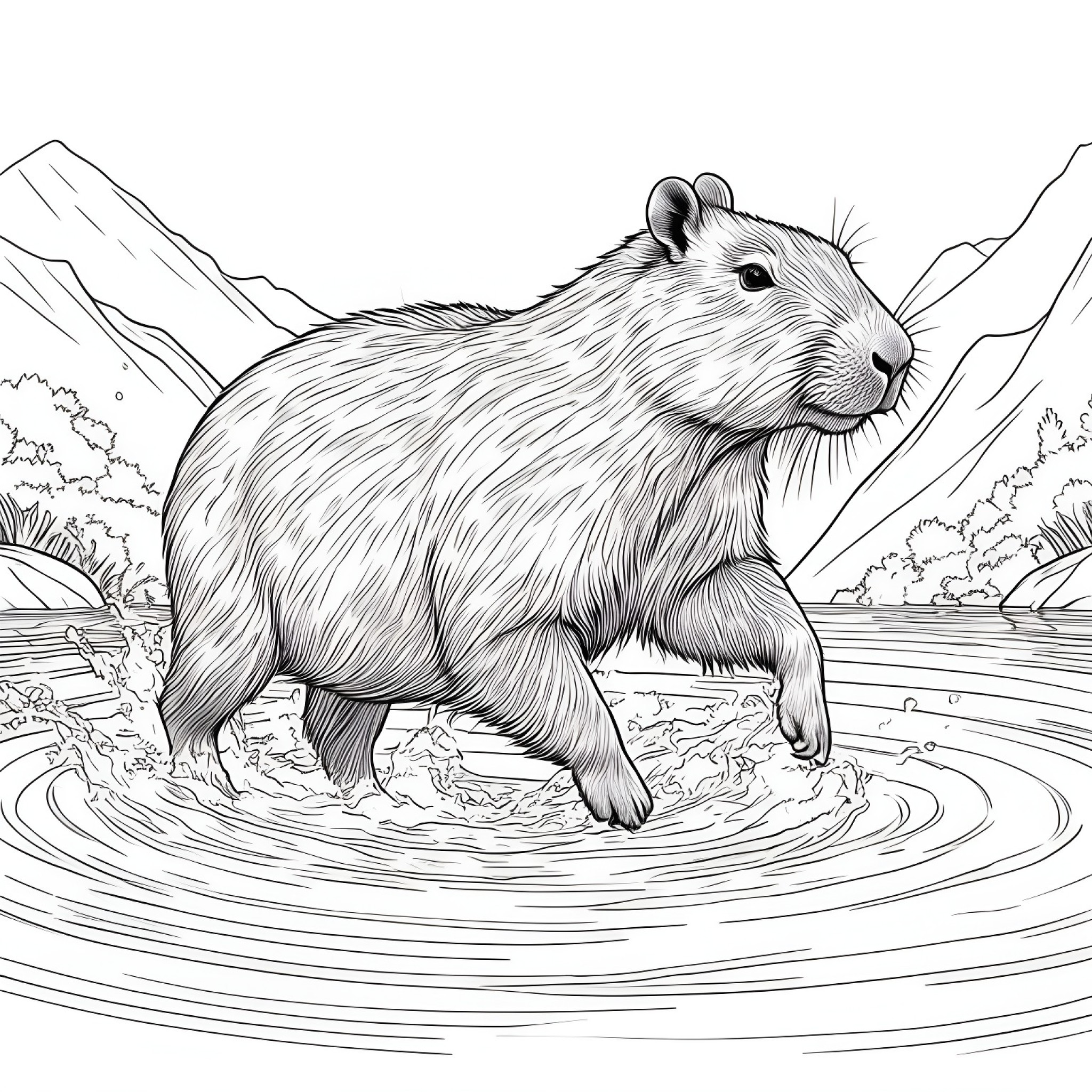 Best Capybara Coloring Pages (Free Printable PDF)