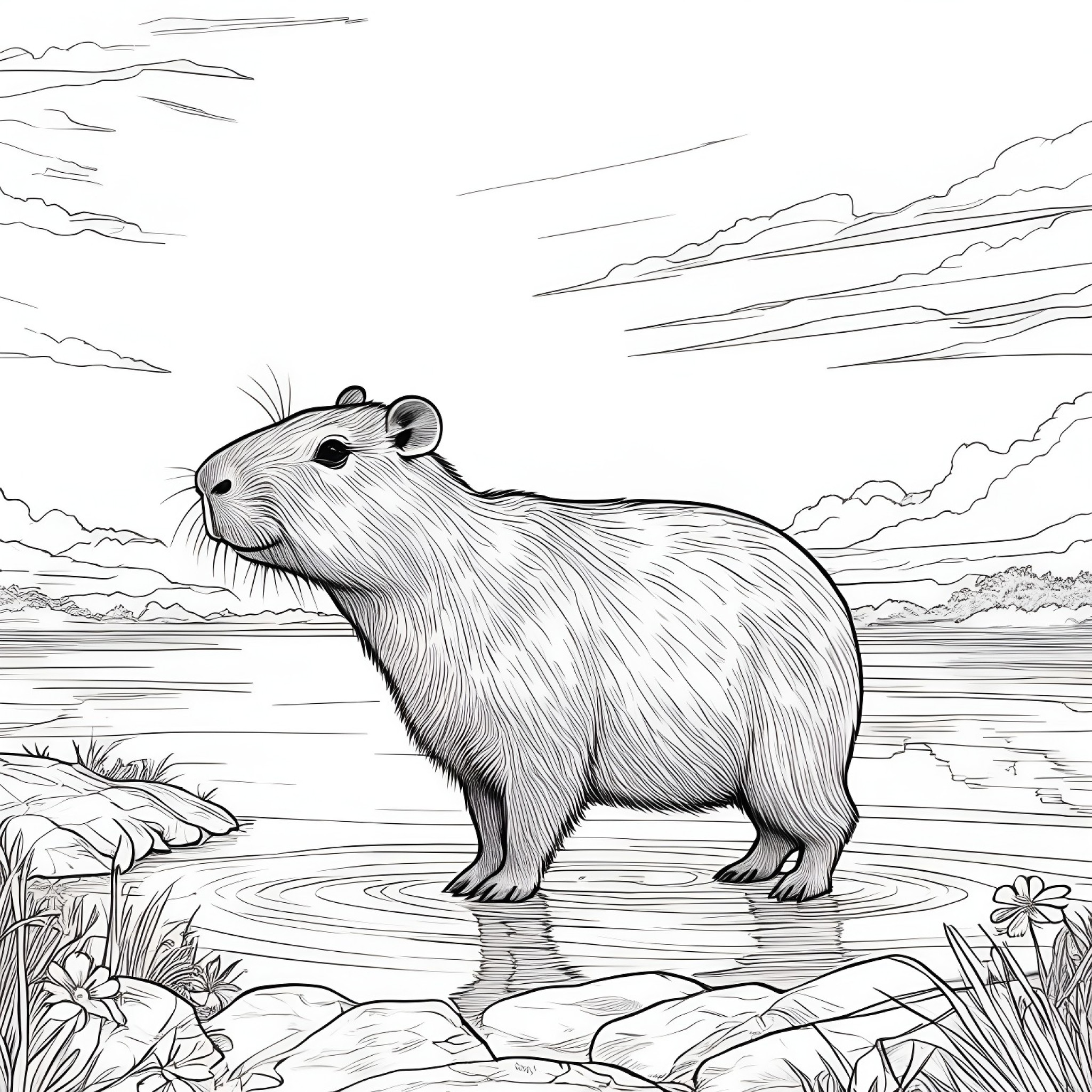 Best Capybara Coloring Pages (Free Printable PDF)