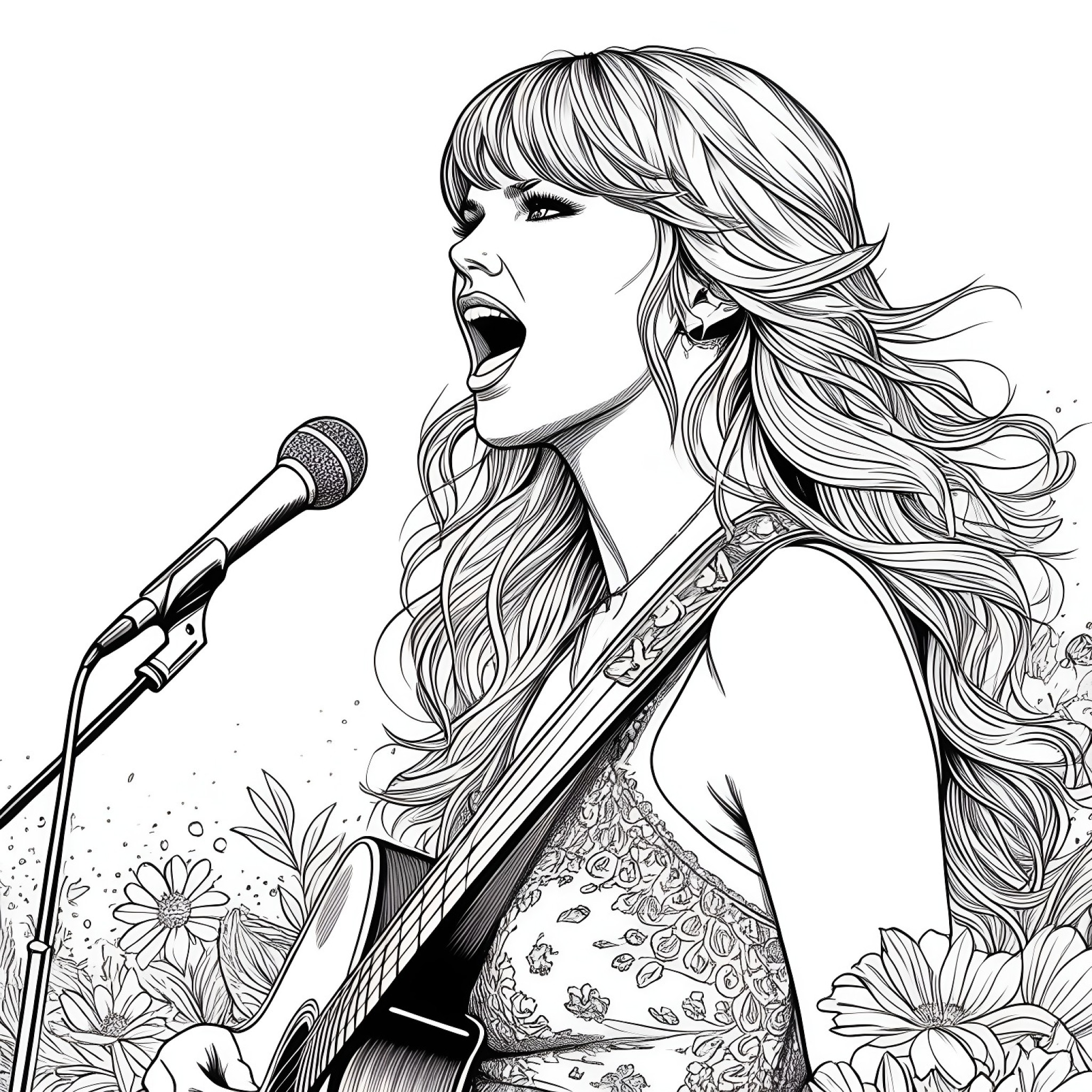 52 Best Taylor Swift Coloring Pages (Free Printable PDFs)