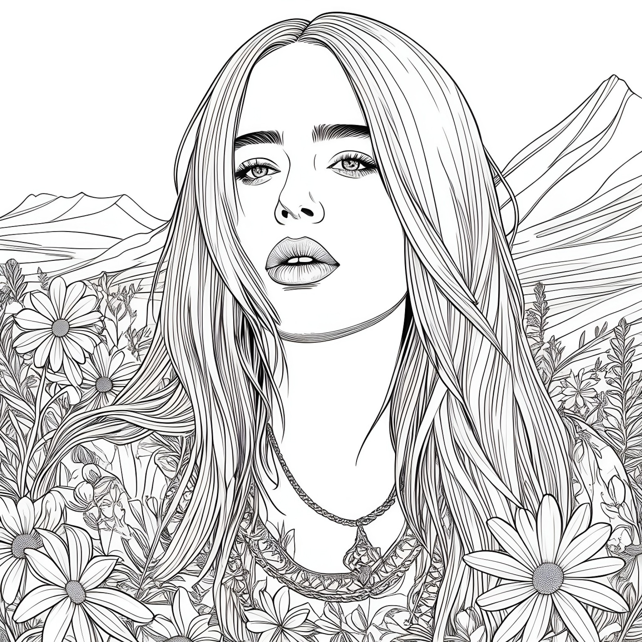 21 Best Billie Eilish Coloring Pages (Free Printable PDFs)