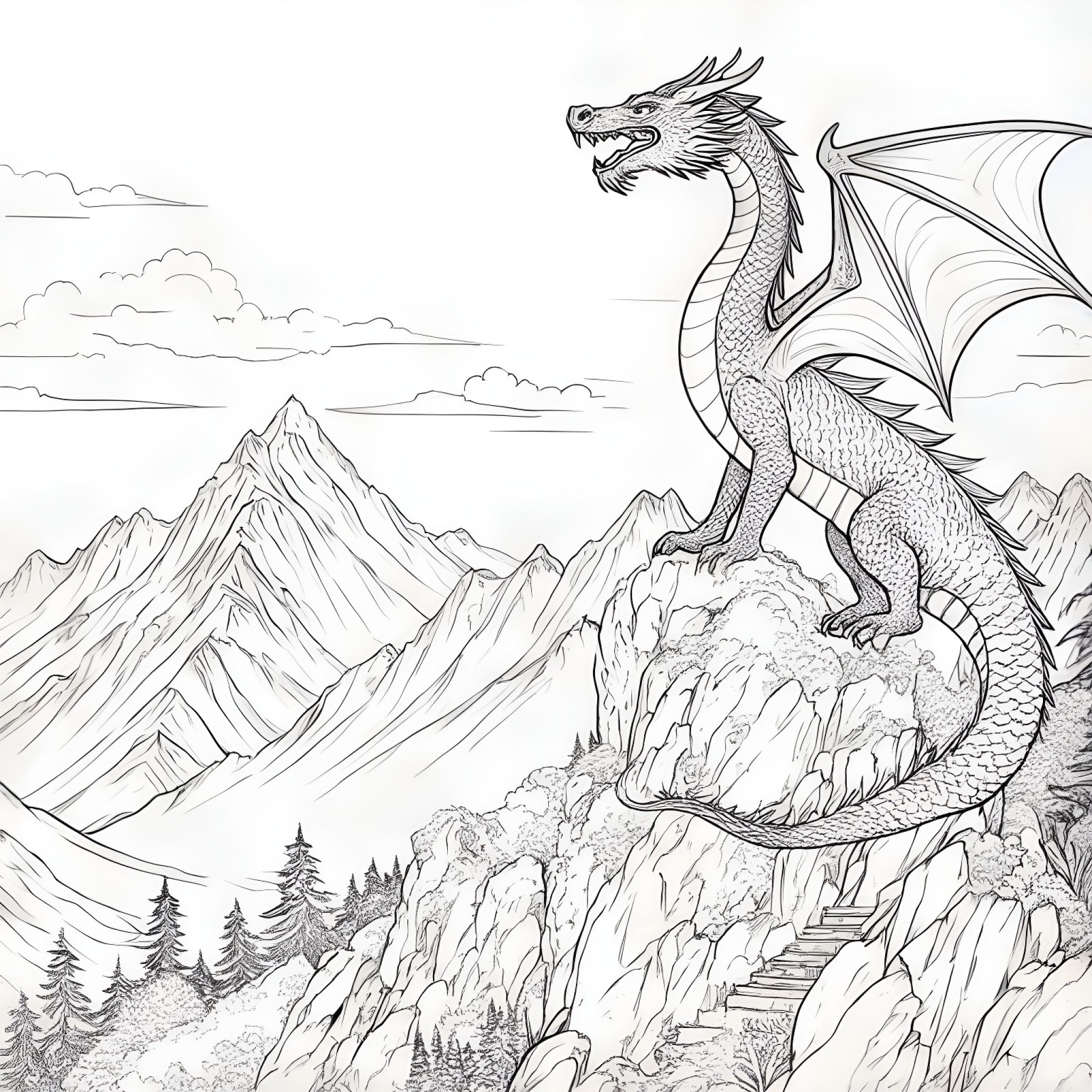 Best Dragon Coloring Pages (Free Printable PDF)