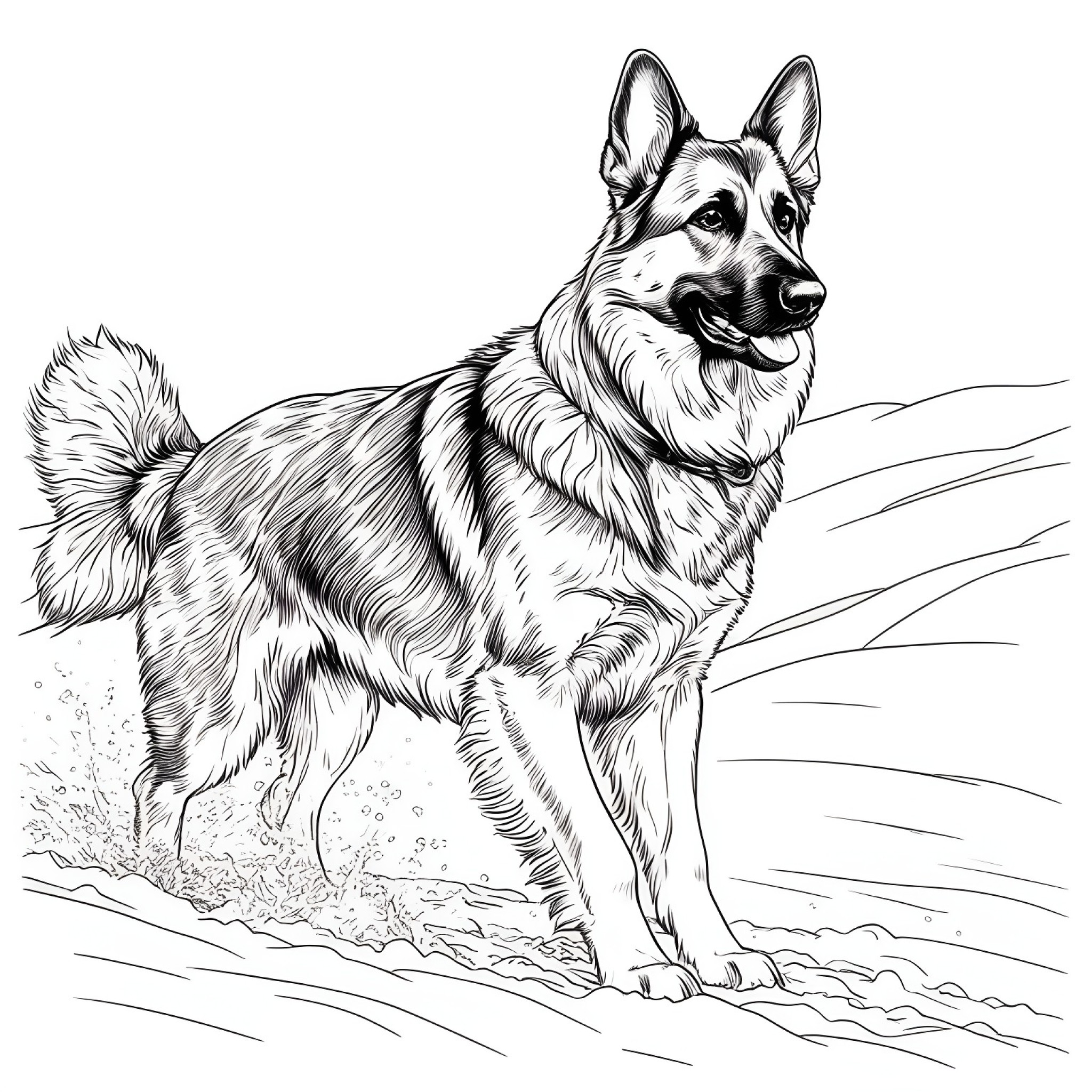 18 Best German Shepherd Dog Coloring Pages (Free Printable PDFs)
