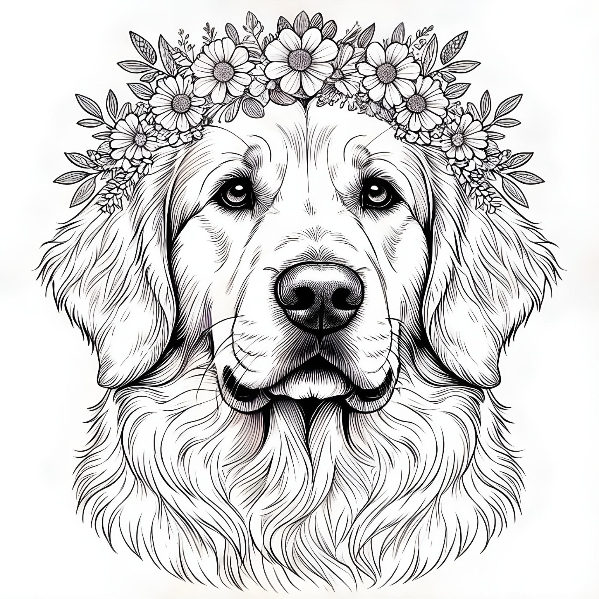 Best Golden Retriever Coloring Pages (Free Printable PDF)