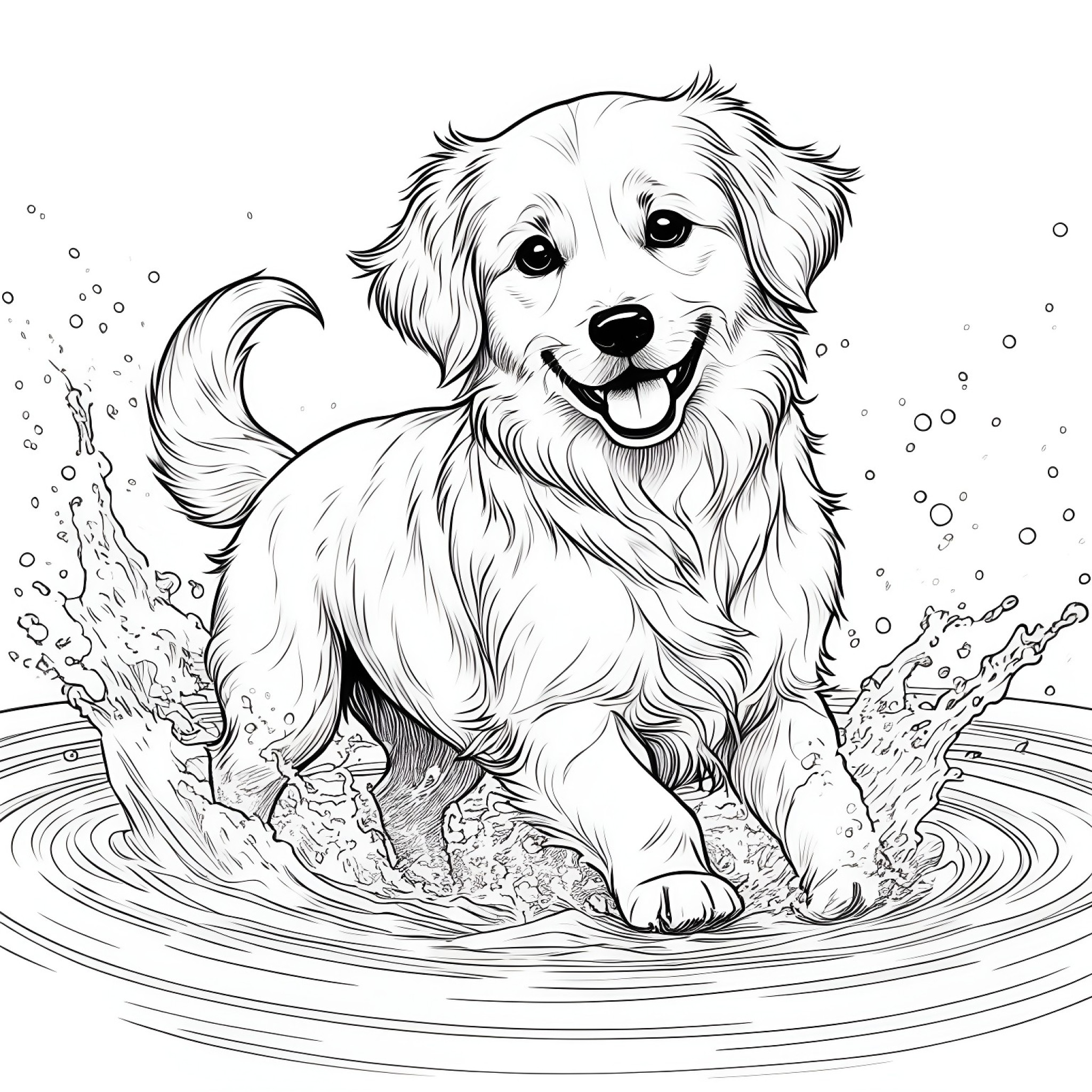 Best Golden Retriever Coloring Pages (Free Printable PDF)