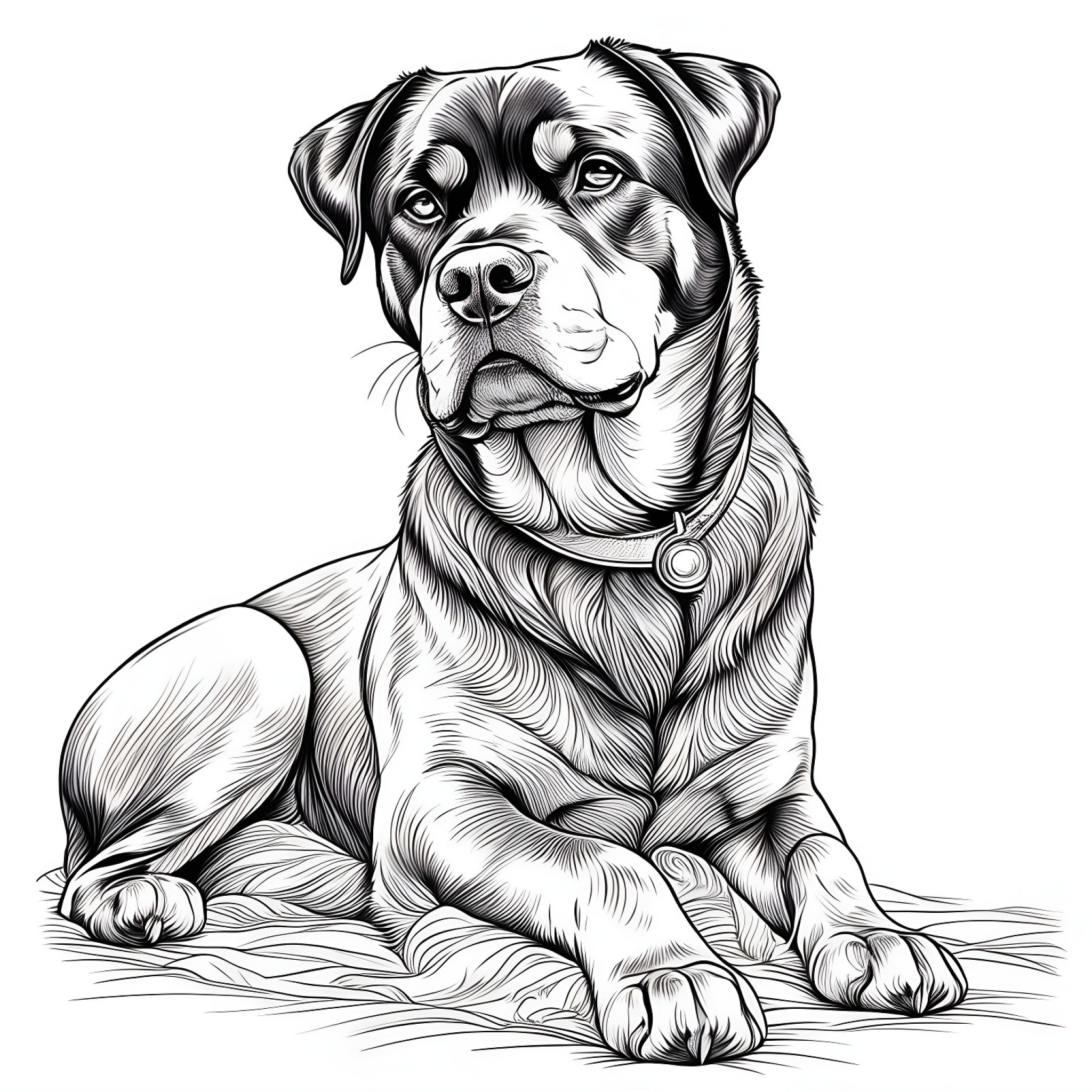 Best Rottweiler Coloring Pages (Free Printable PDF)