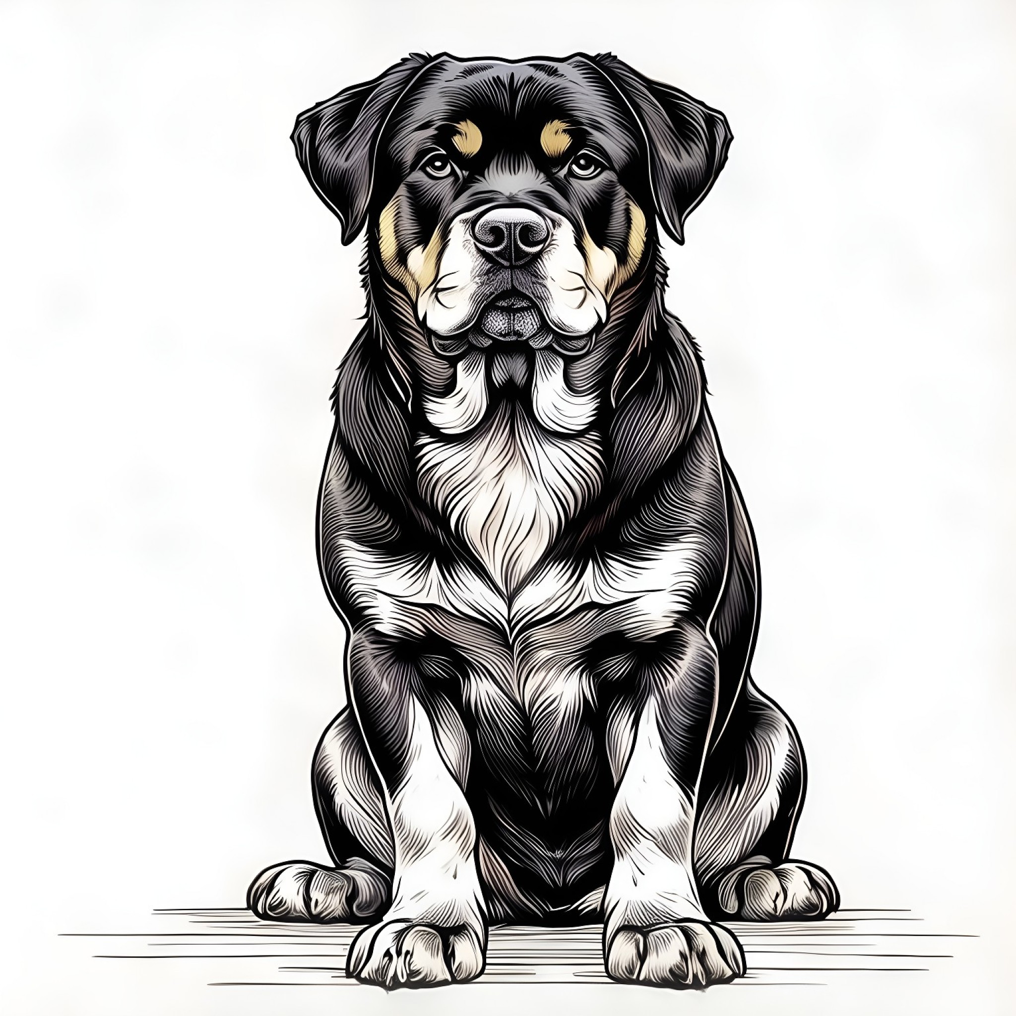 Best Rottweiler Coloring Pages (Free Printable PDF)