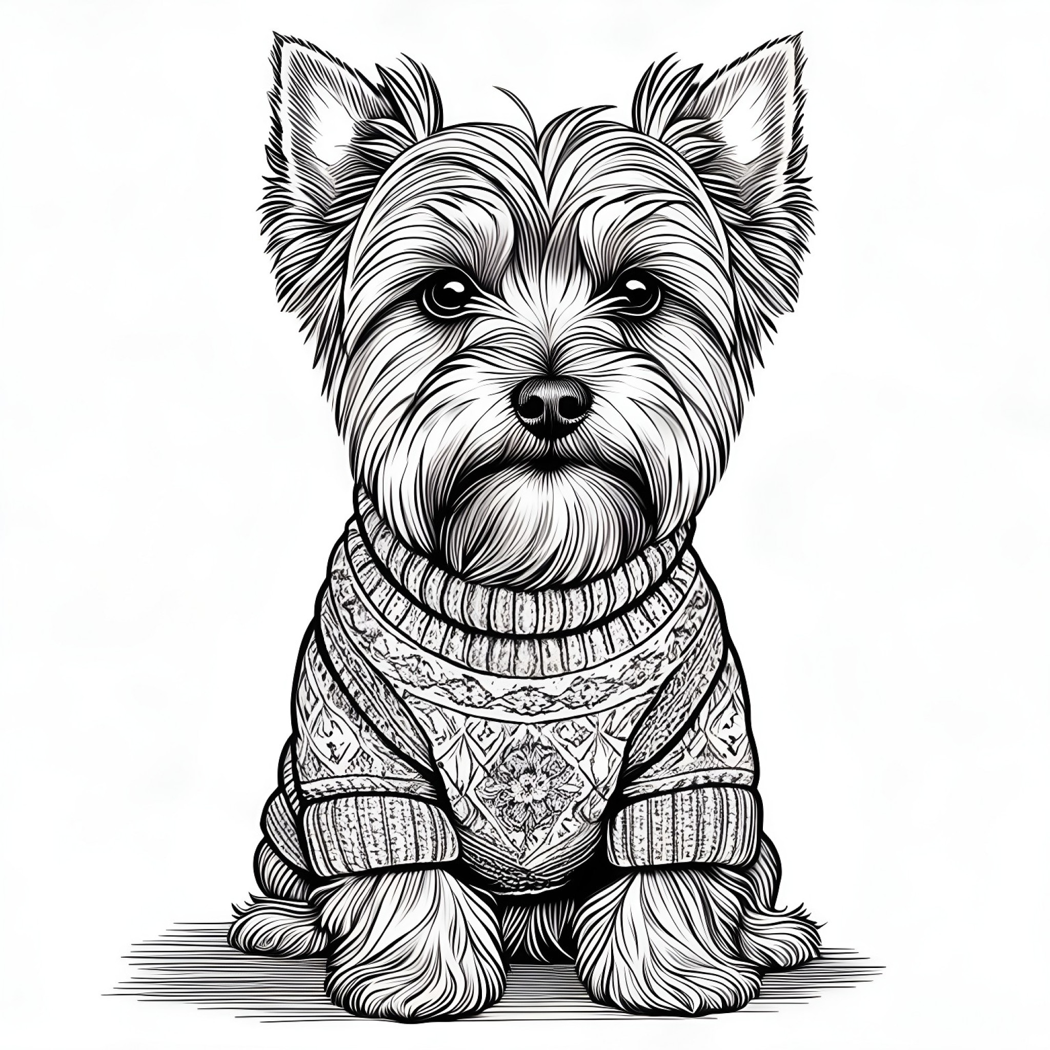 Best Yorkshire Terrier Coloring Pages (Free Printable PDF)