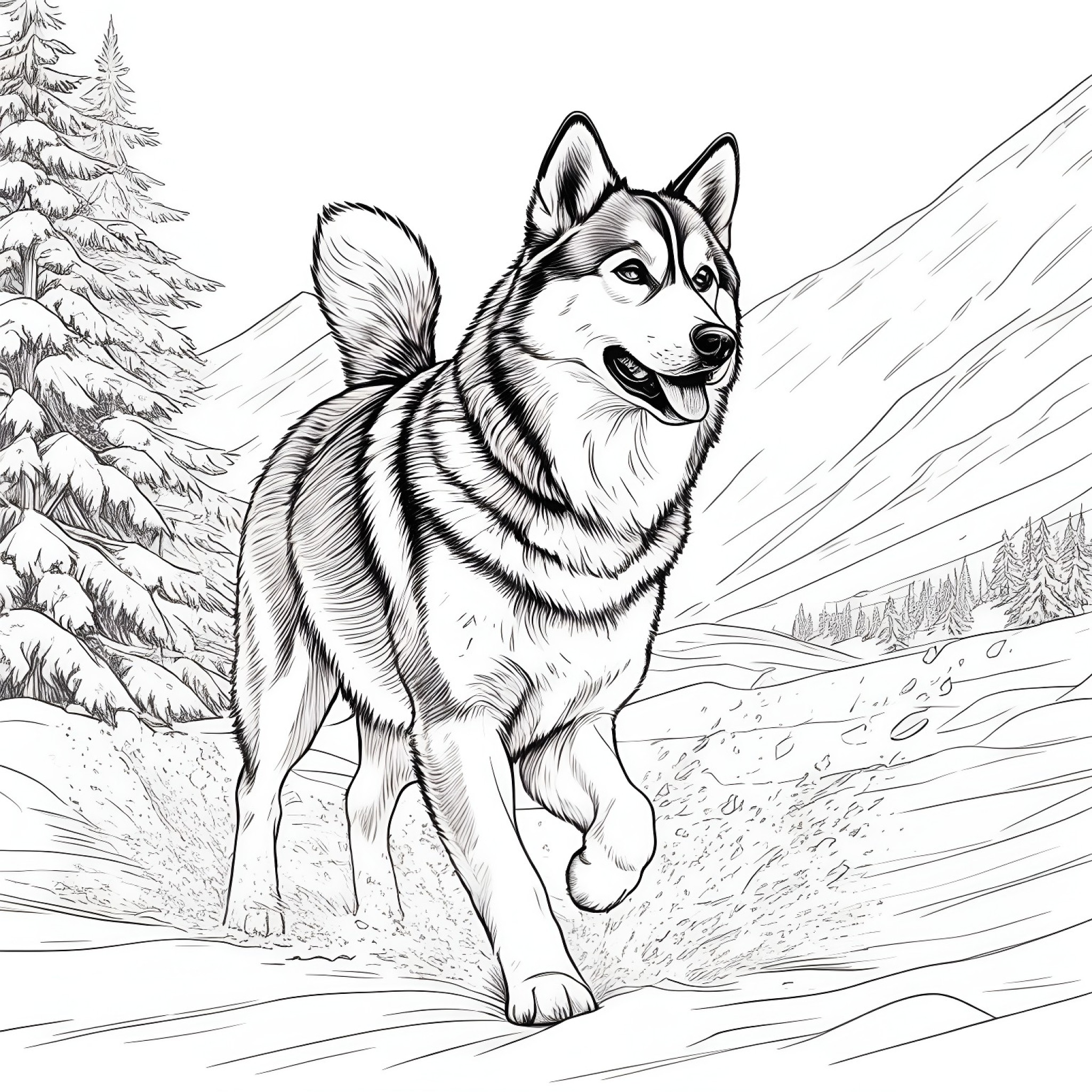 Best Siberian Husky Coloring Pages (Free Printable PDF)