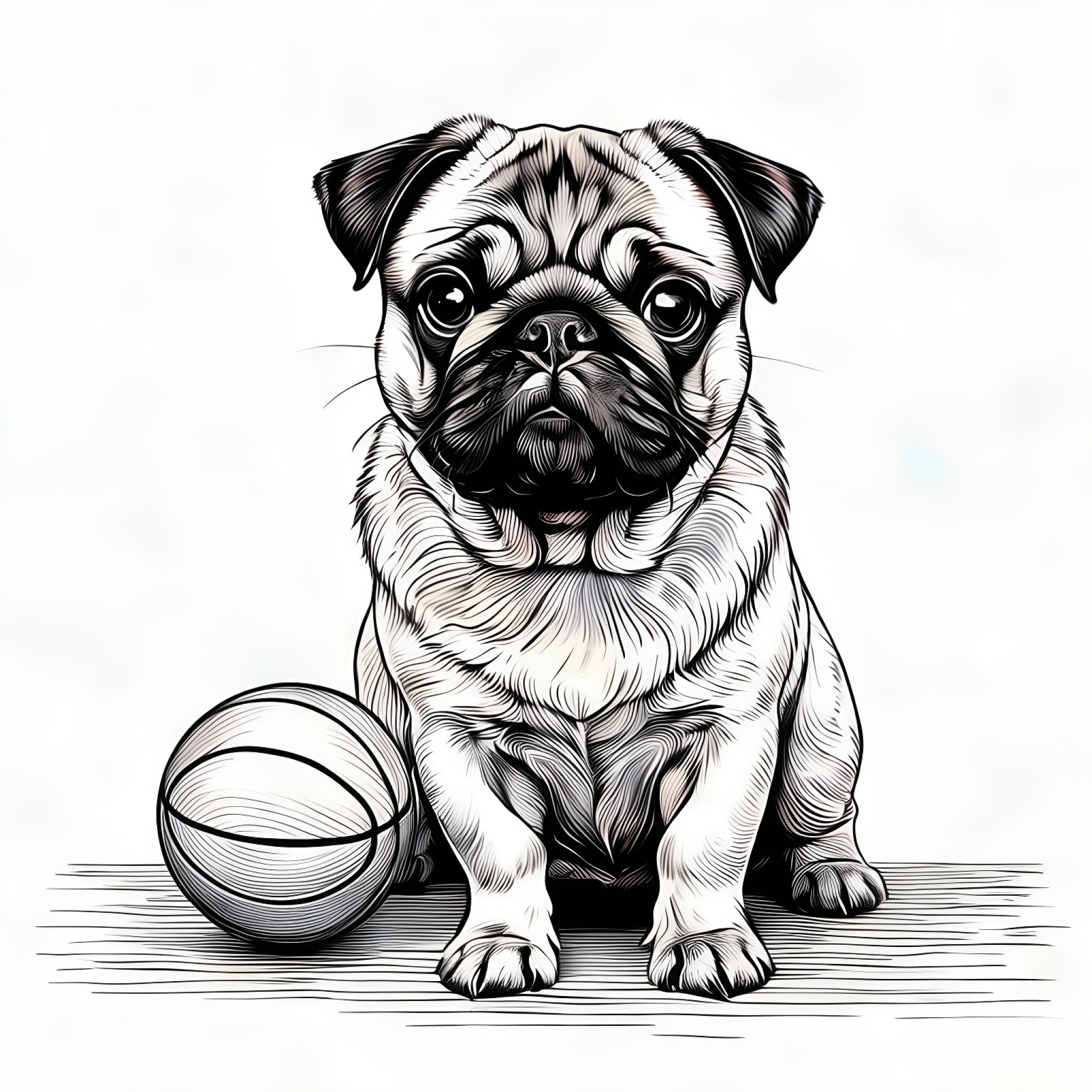 Best Pug Coloring Pages (Free Printable PDF)