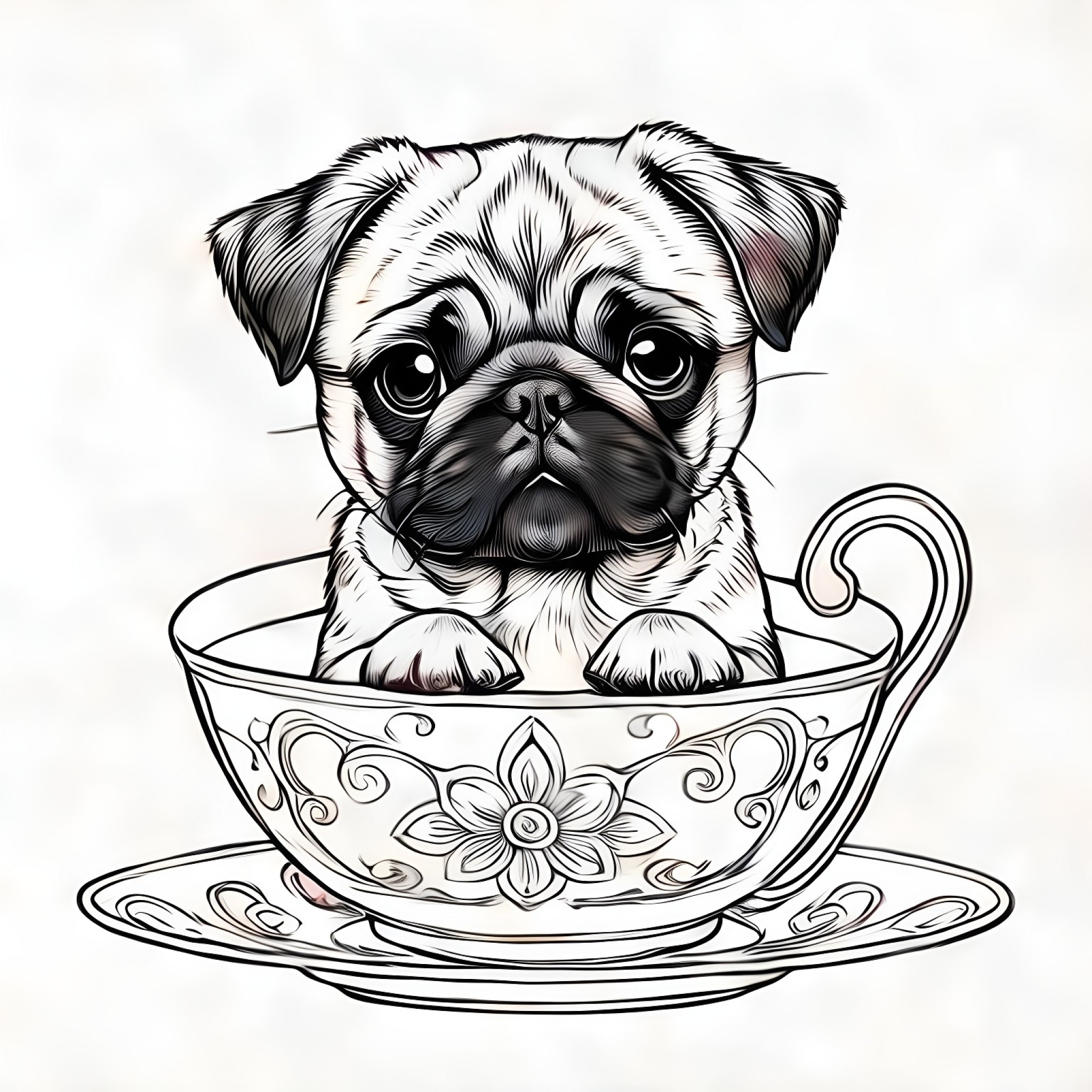 Best Pug Coloring Pages (Free Printable PDF)