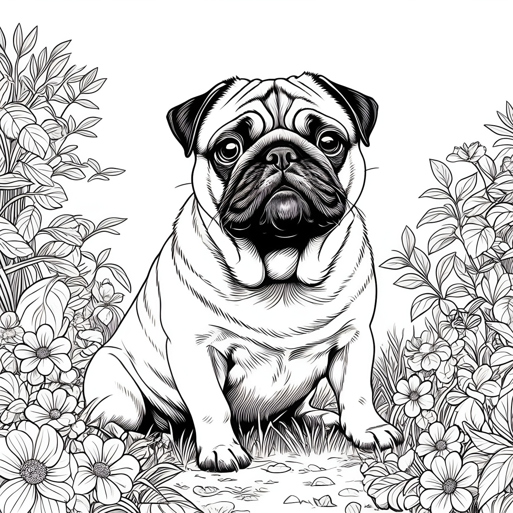 Best Pug Coloring Pages (Free Printable PDF)