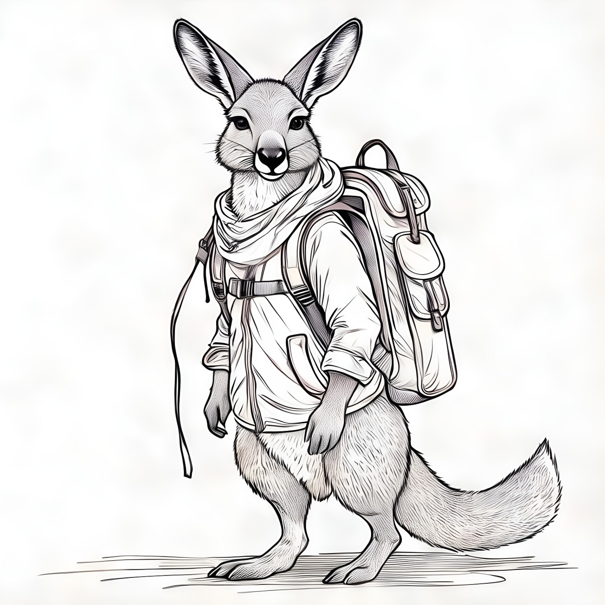 35 Best Kangaroo Coloring Pages (Free Printable PDFs)