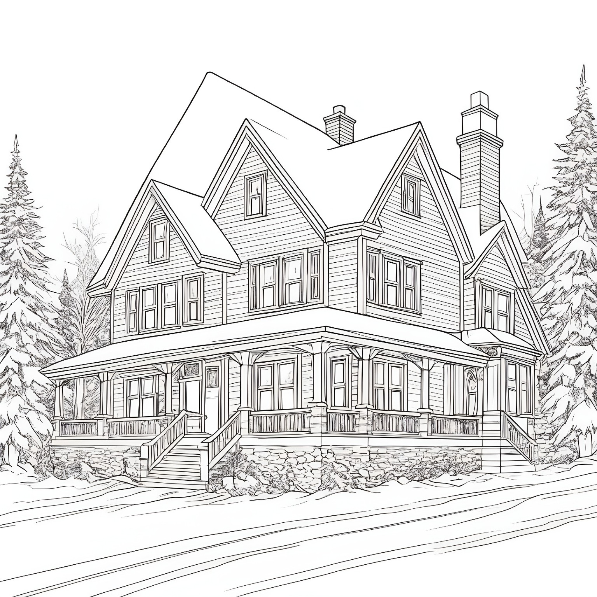 Best House Coloring Pages (Free Printable PDF)
