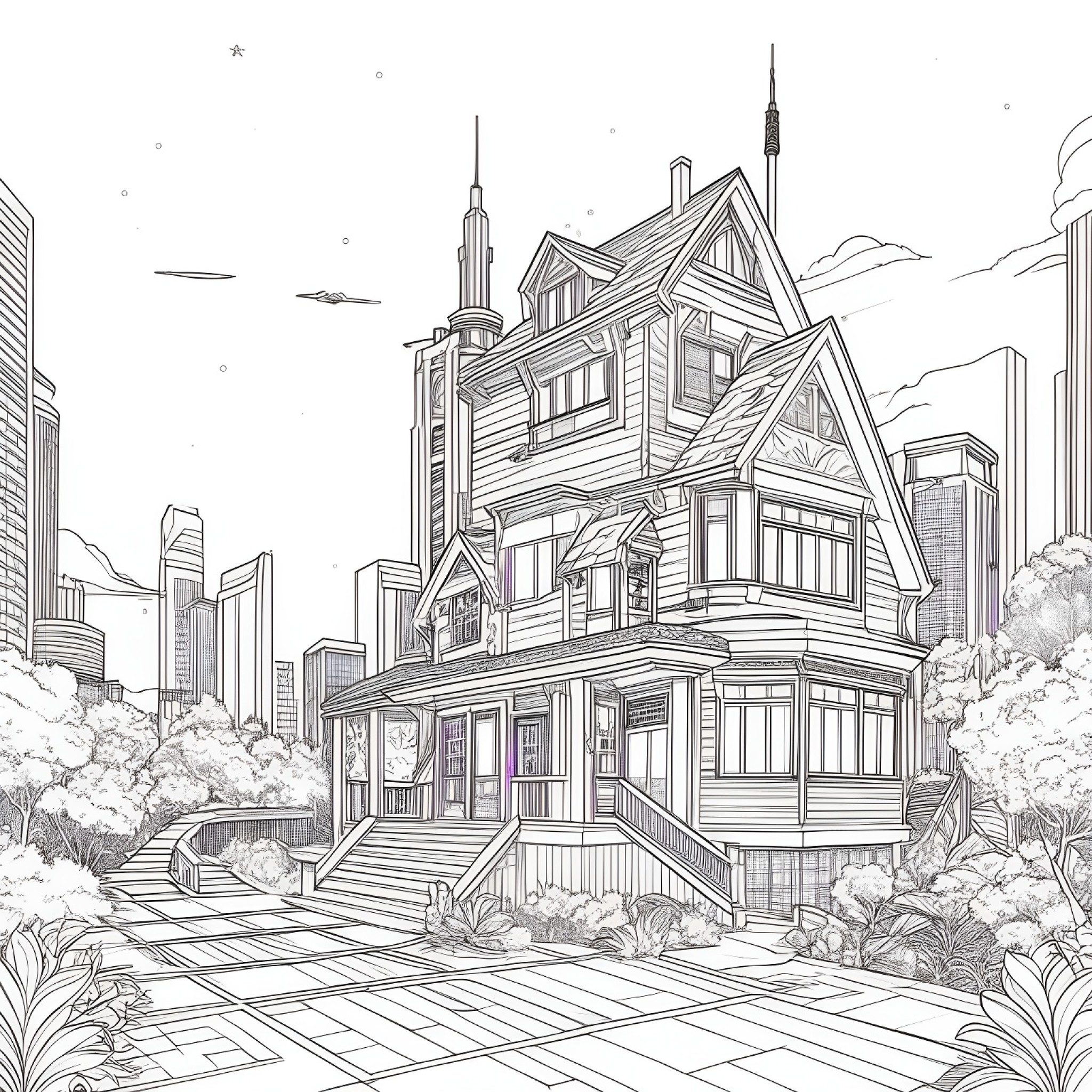 Best House Coloring Pages (Free Printable PDF)