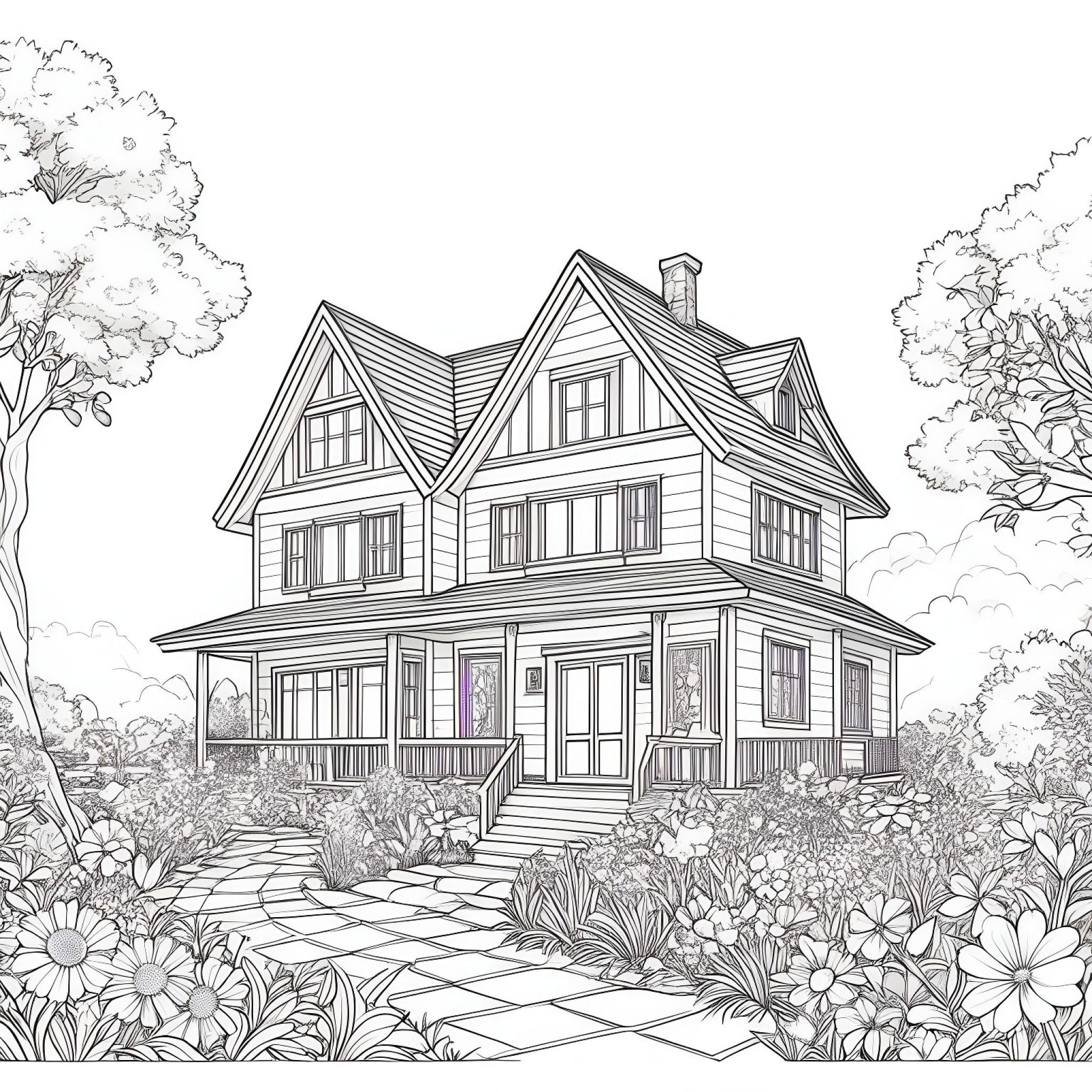 Best House Coloring Pages (Free Printable PDF)