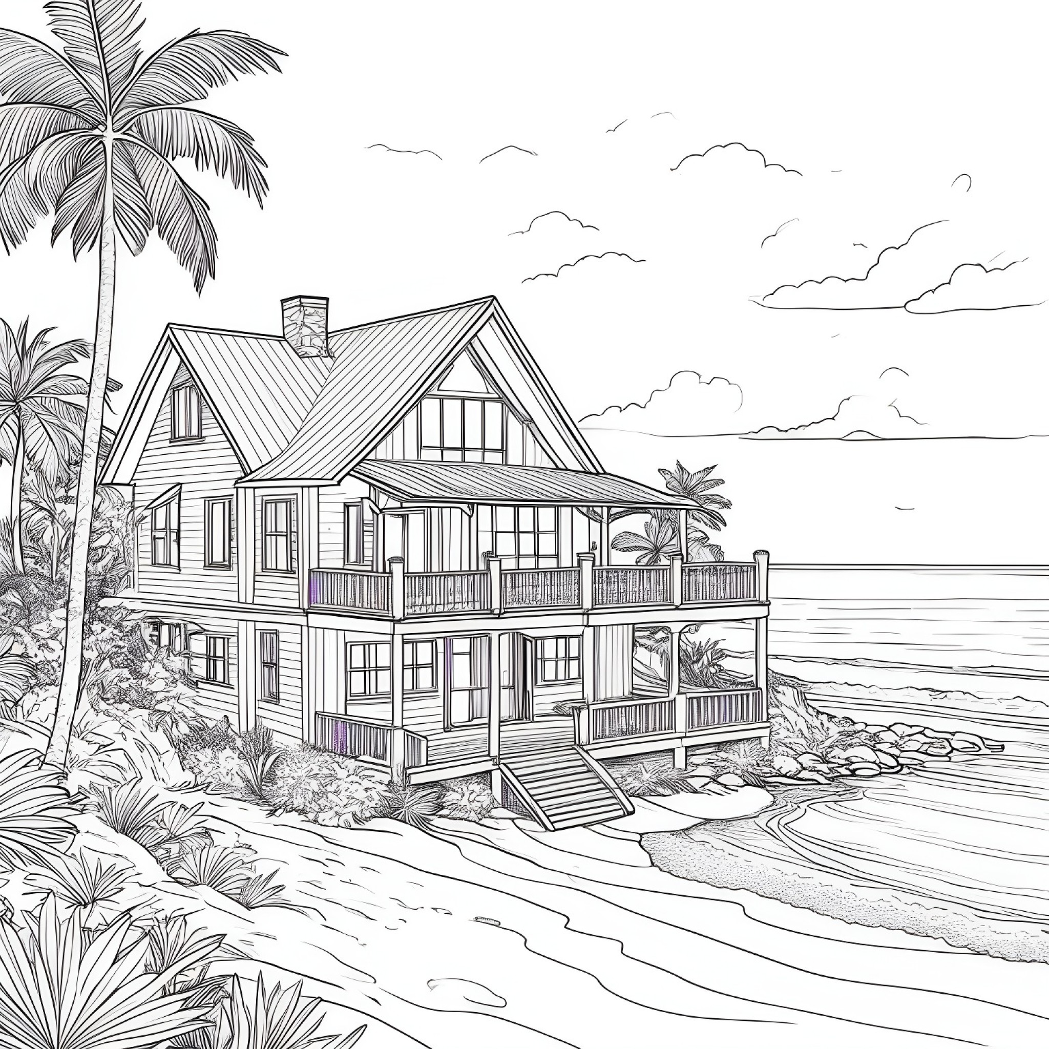 Best House Coloring Pages (Free Printable PDF)