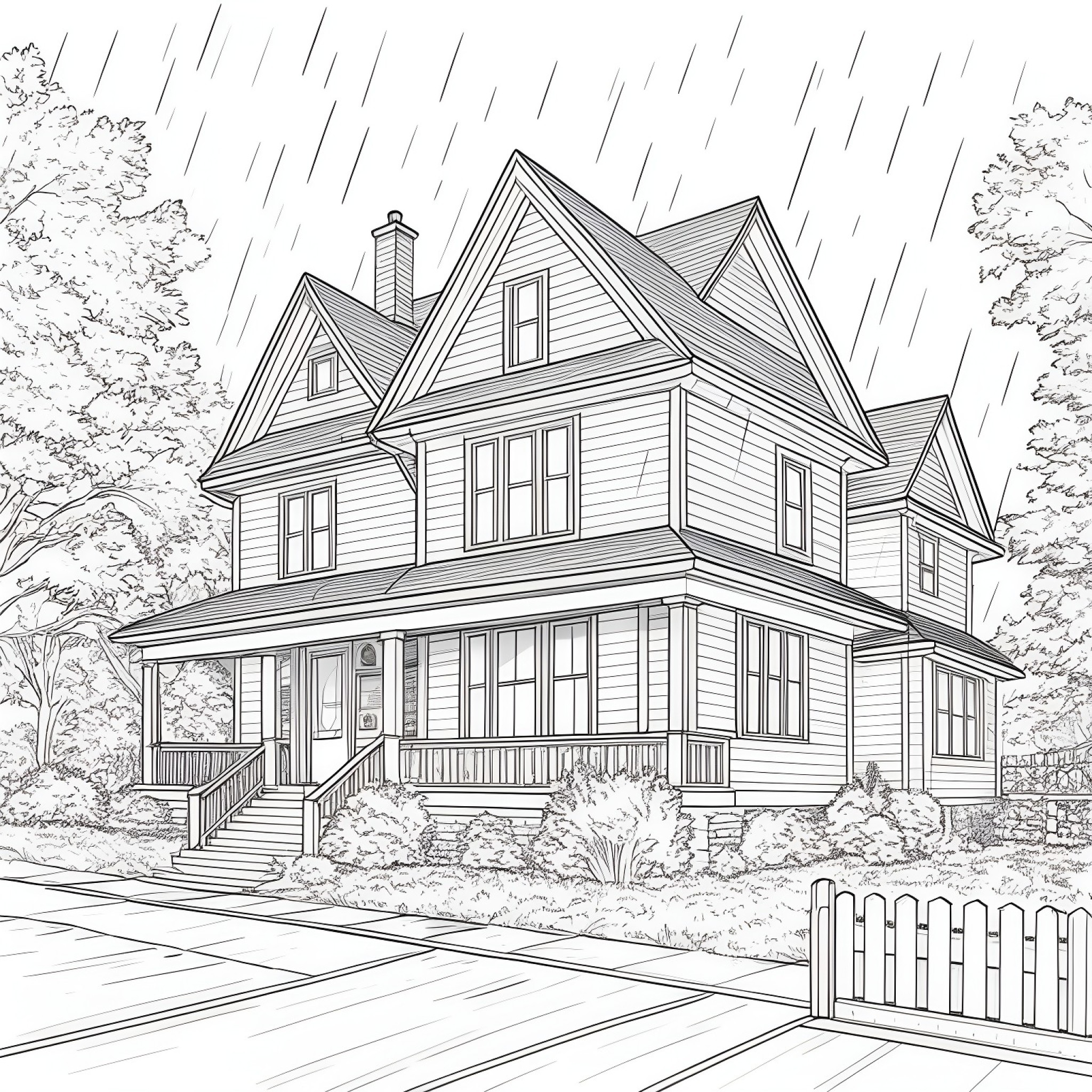 Best House Coloring Pages (Free Printable PDF)