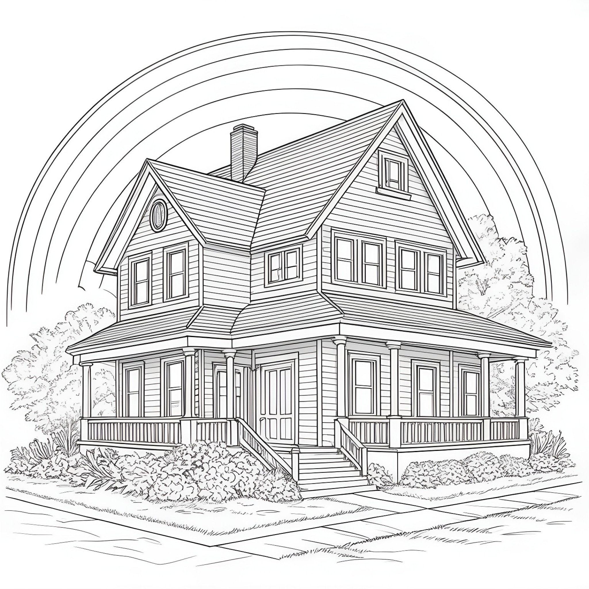 Best House Coloring Pages (Free Printable PDF)