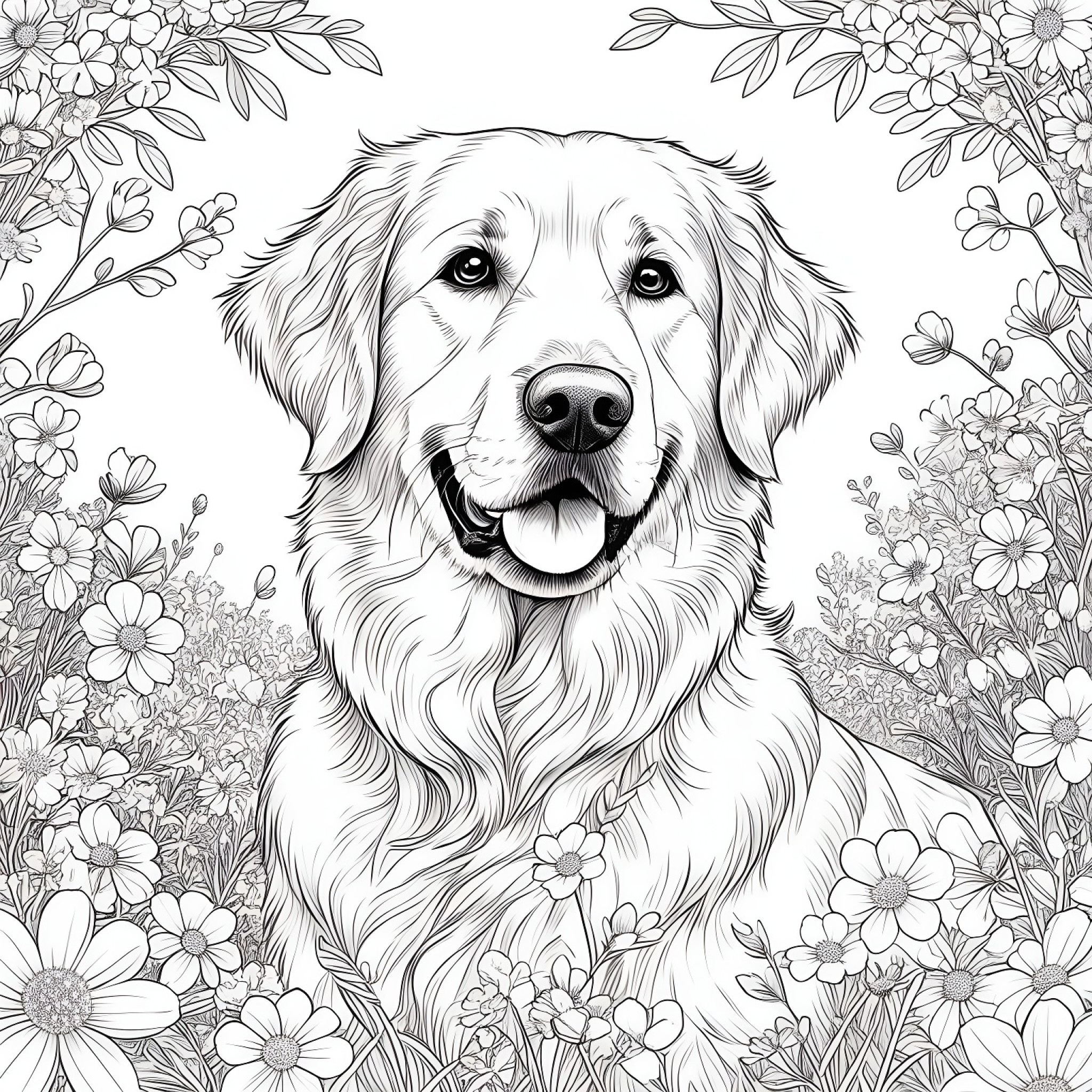 Best Golden Retriever Coloring Pages (Free Printable PDF)