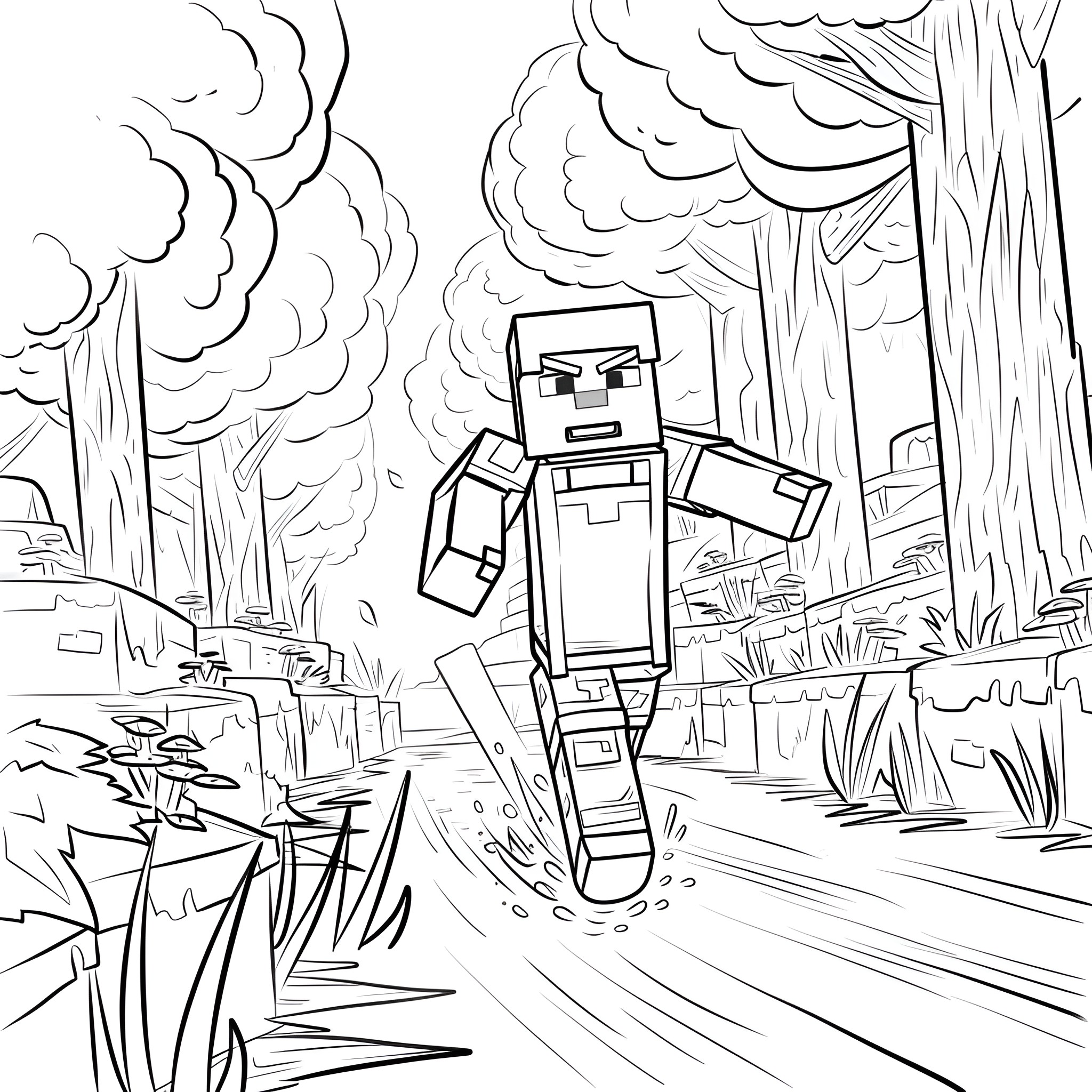 Best Minecraft Coloring Pages (Free Printable PDF)