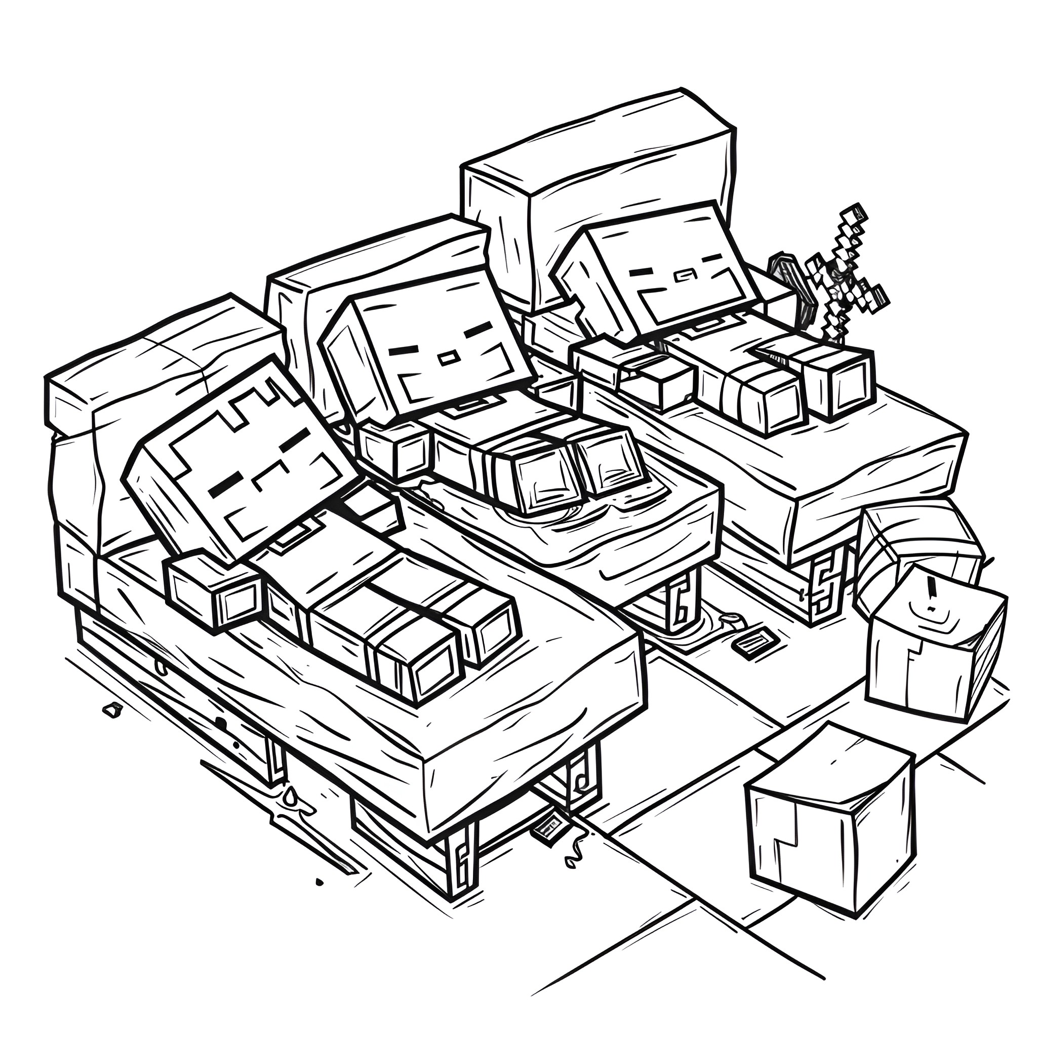 Best Minecraft Coloring Pages (Free Printable PDF)