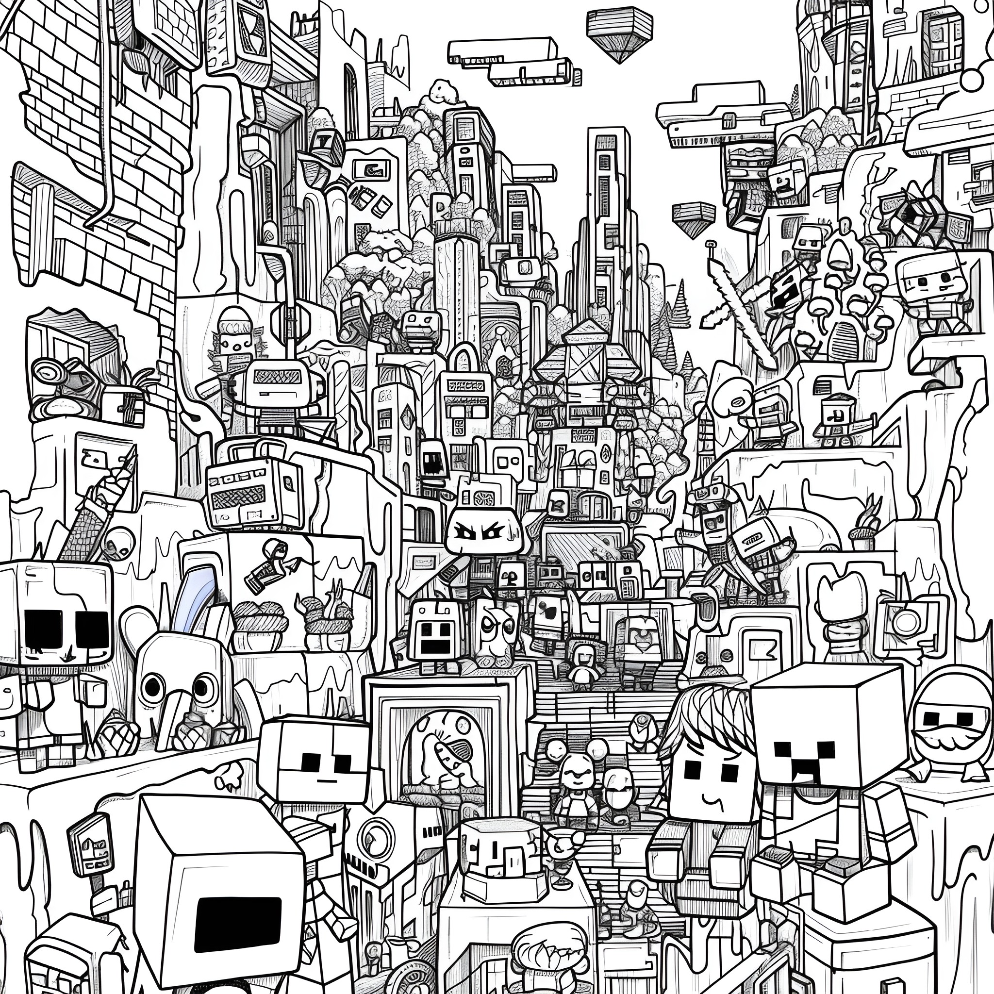 Best Minecraft Coloring Pages (Free Printable PDF)