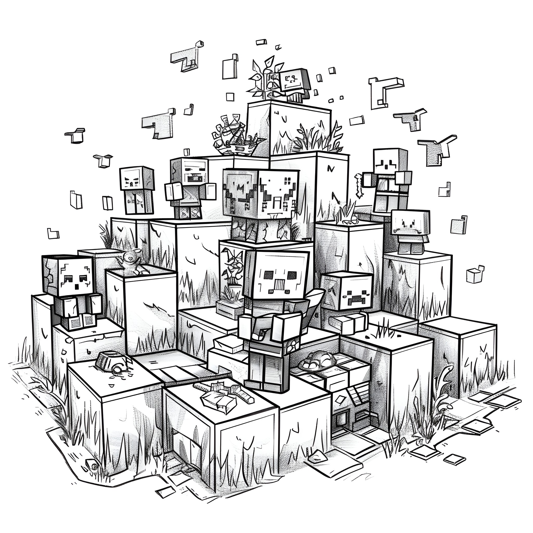 Best Minecraft Coloring Pages (Free Printable PDF)