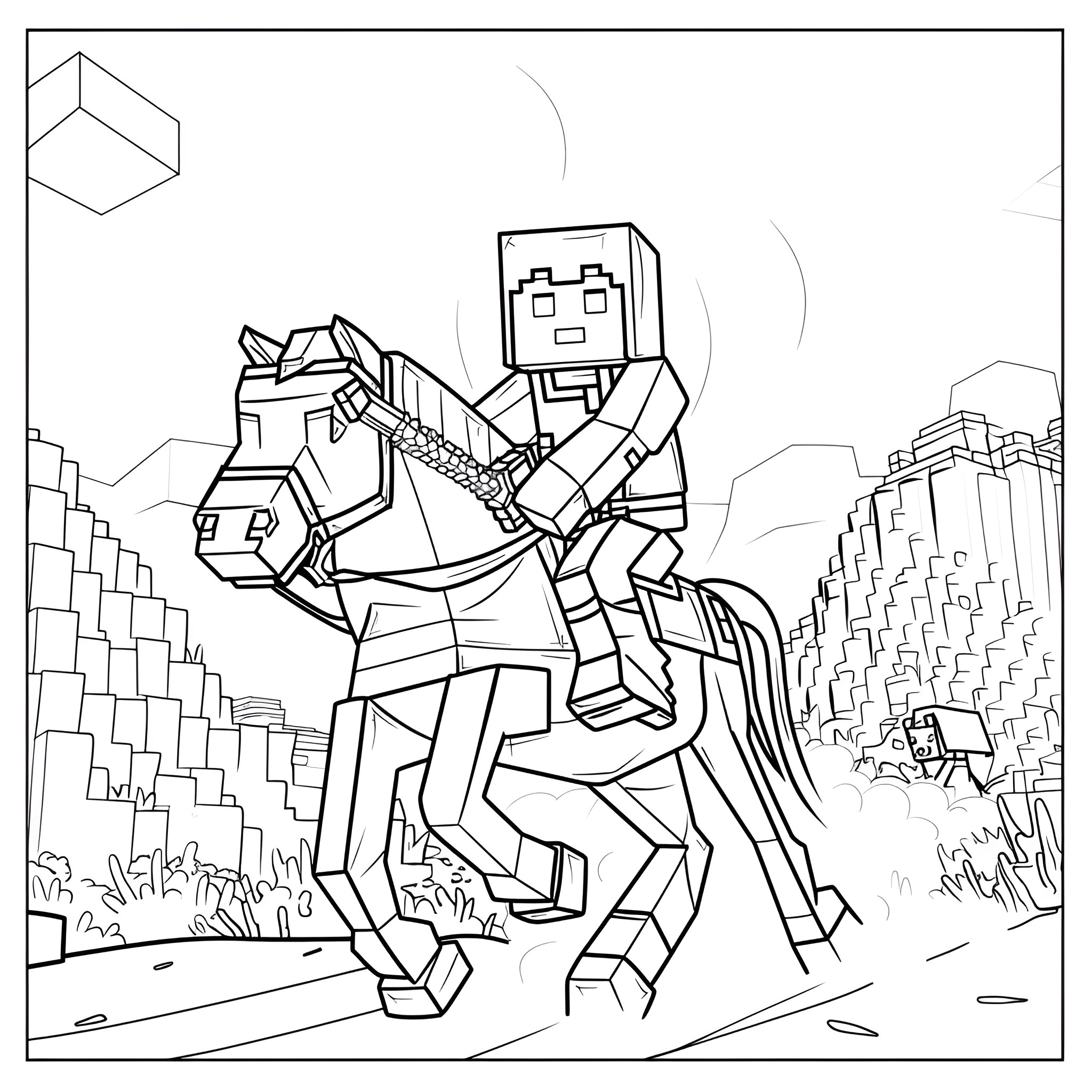 Best Minecraft Coloring Pages (Free Printable PDF)