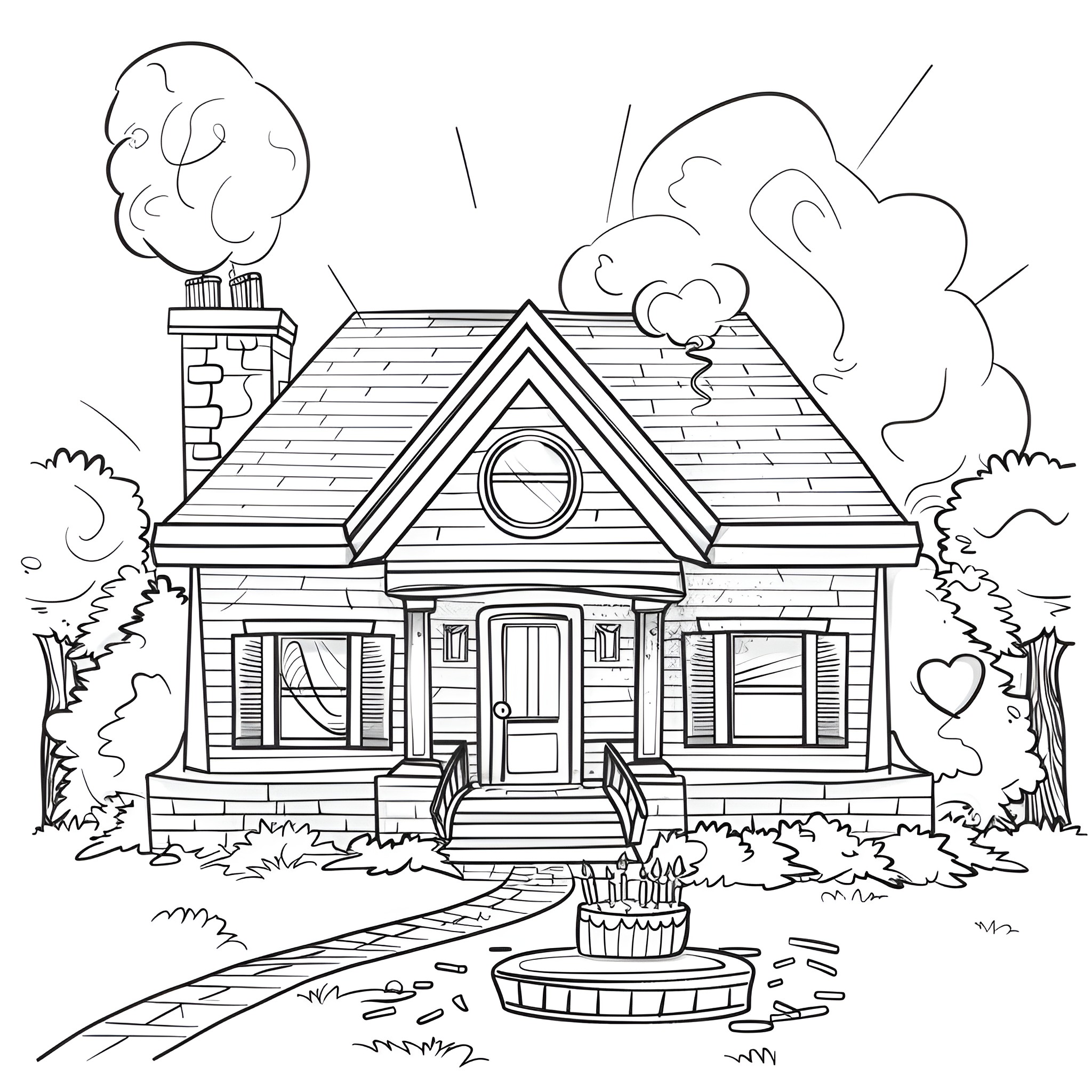 Best House Coloring Pages (Free Printable PDF)