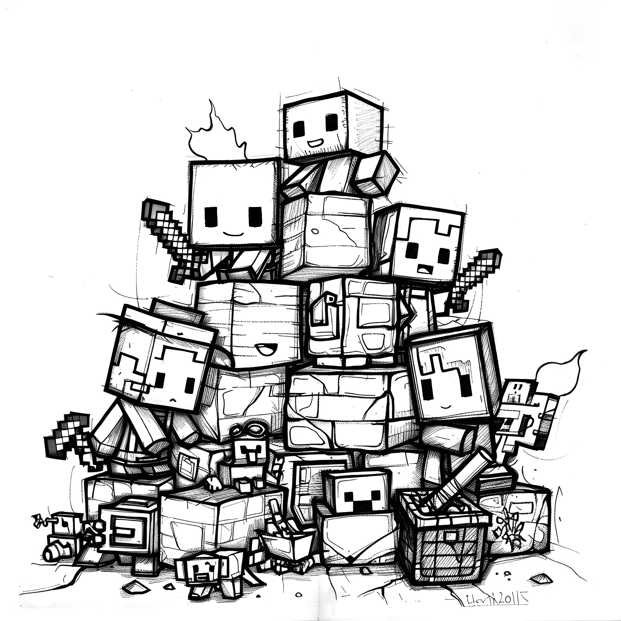 Best Minecraft Coloring Pages (Free Printable PDF)
