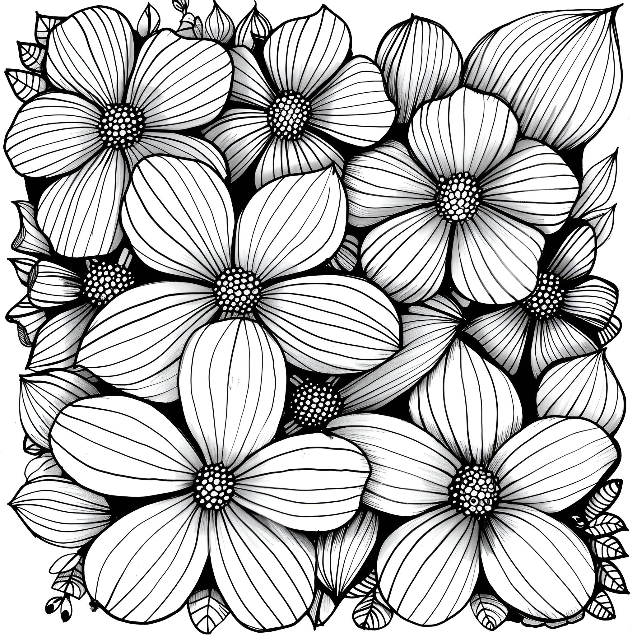 Best Flowers Coloring Pages (Free Printable PDF)