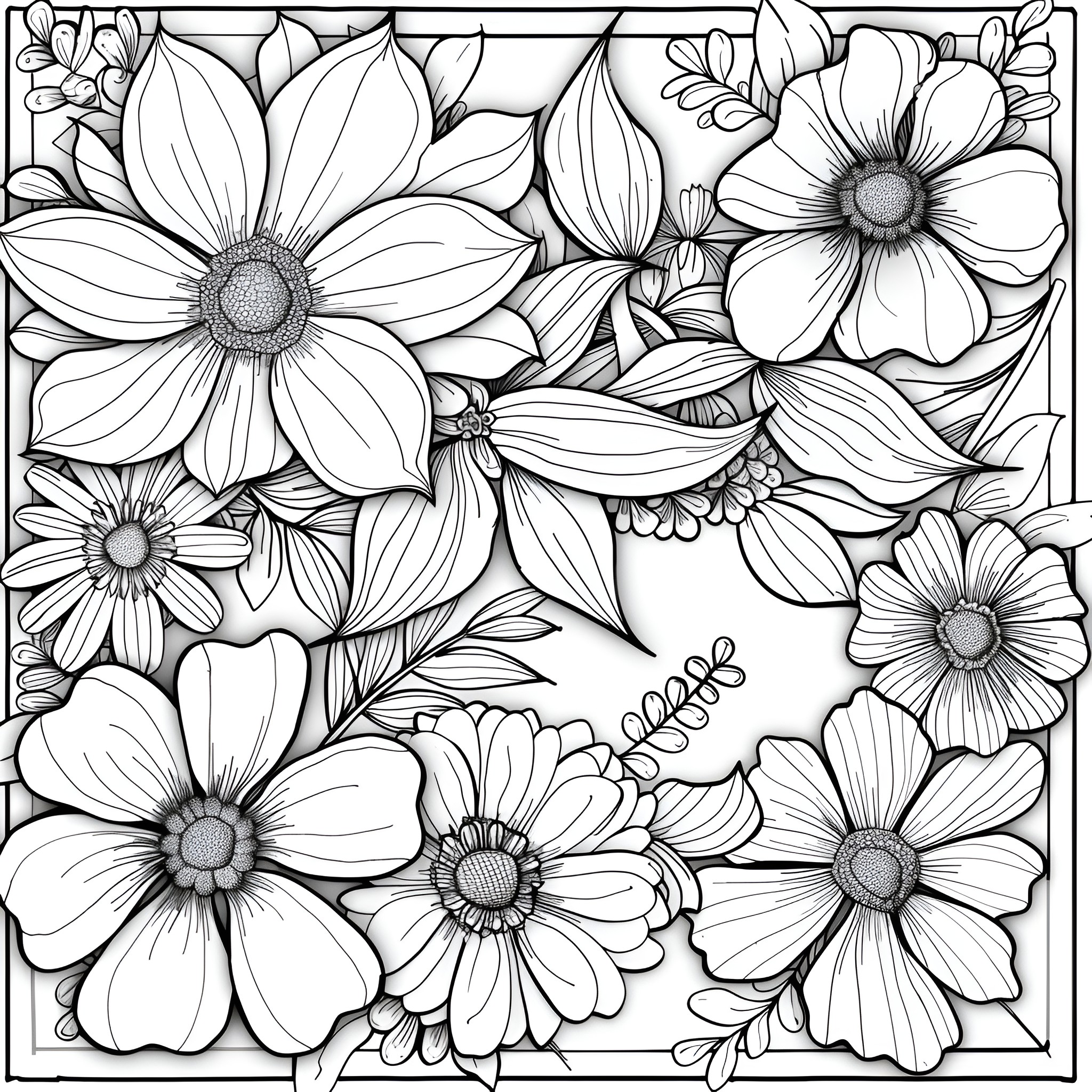 Best Flowers Coloring Pages (Free Printable PDF)