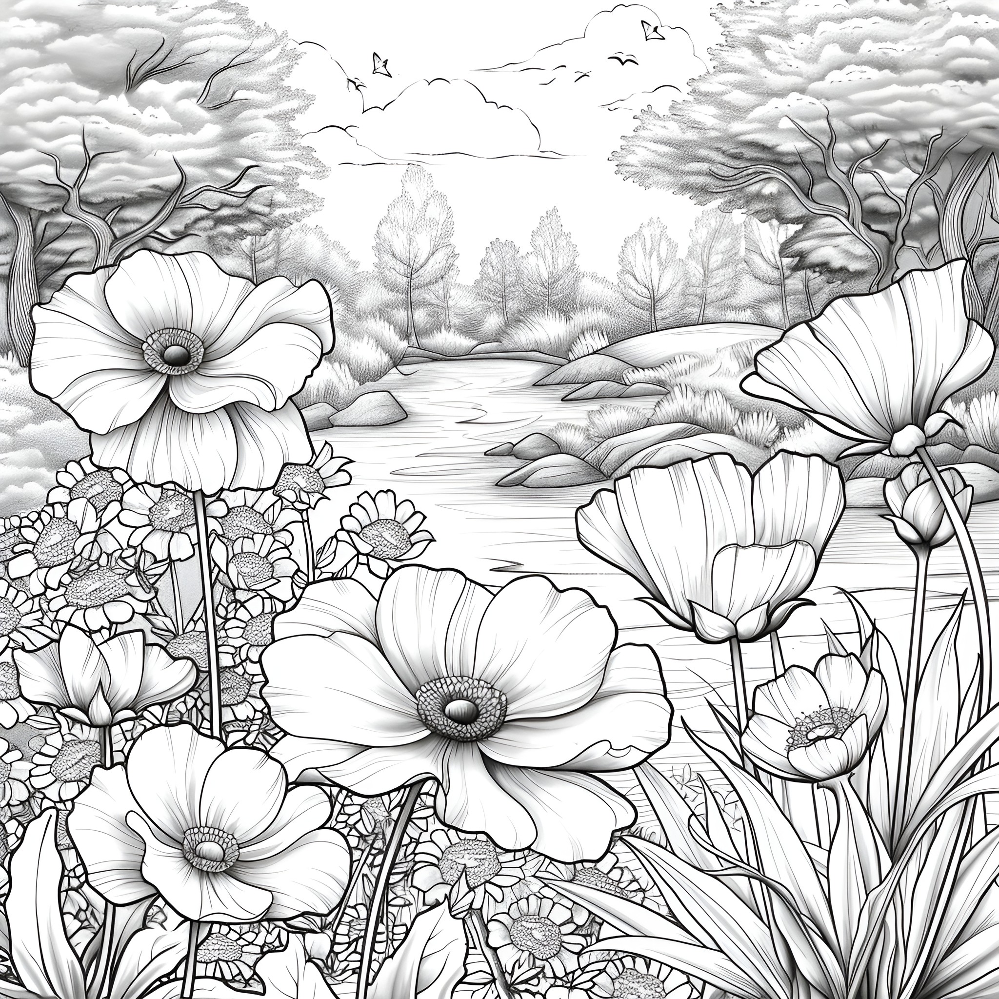 Best Flowers Coloring Pages (Free Printable PDF)