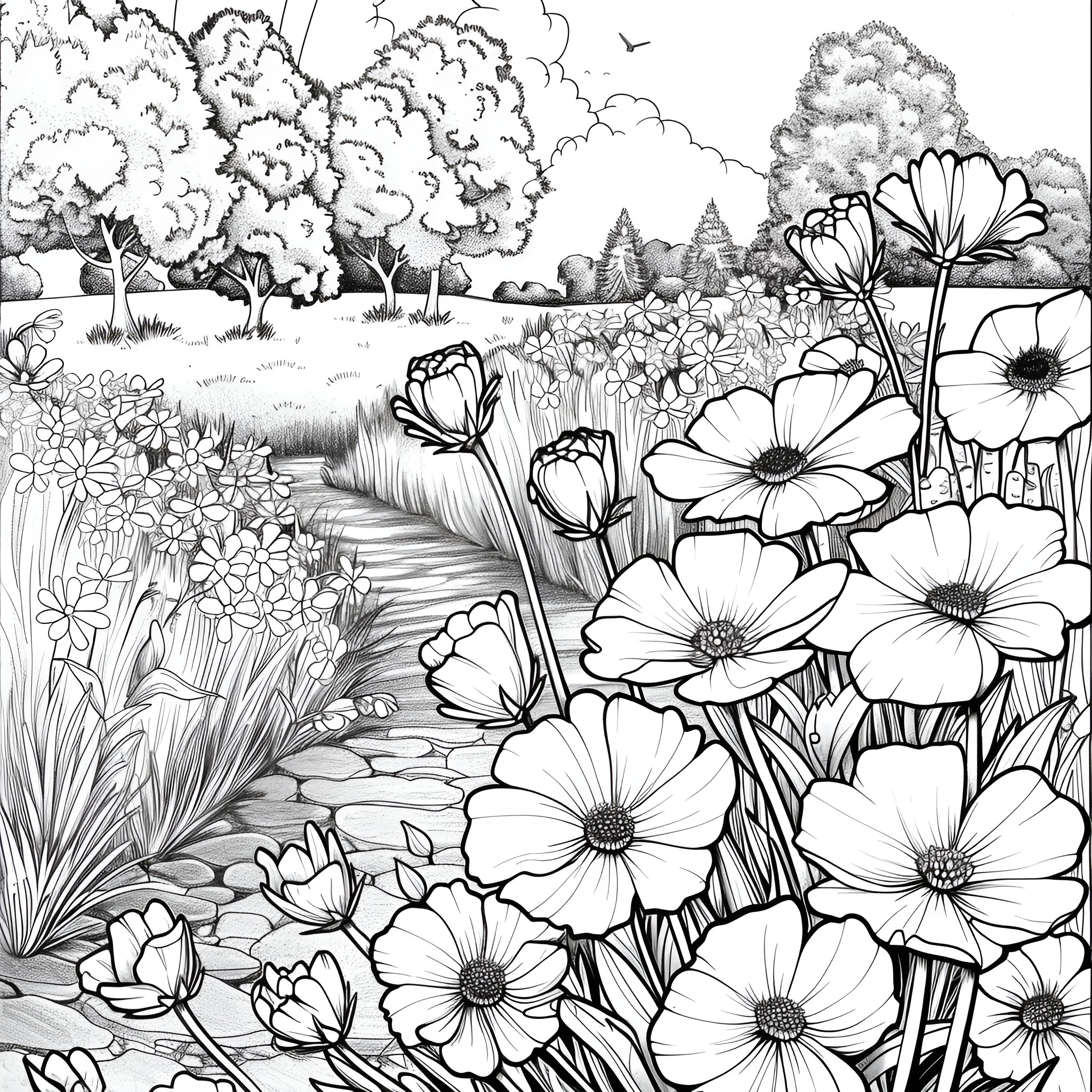 Best Flowers Coloring Pages (Free Printable PDF)