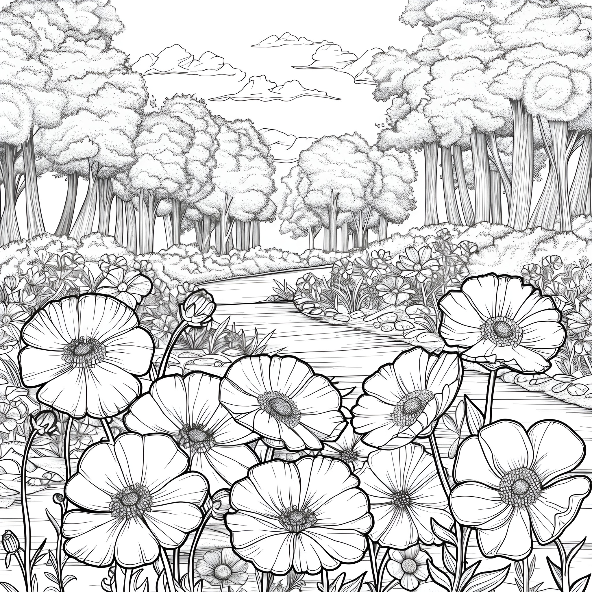 Best Flowers Coloring Pages (Free Printable PDF)