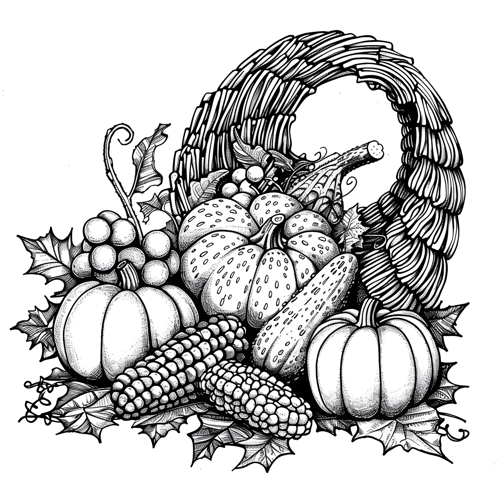 59 Best Thanksgiving Coloring Pages (Free Printable PDFs)