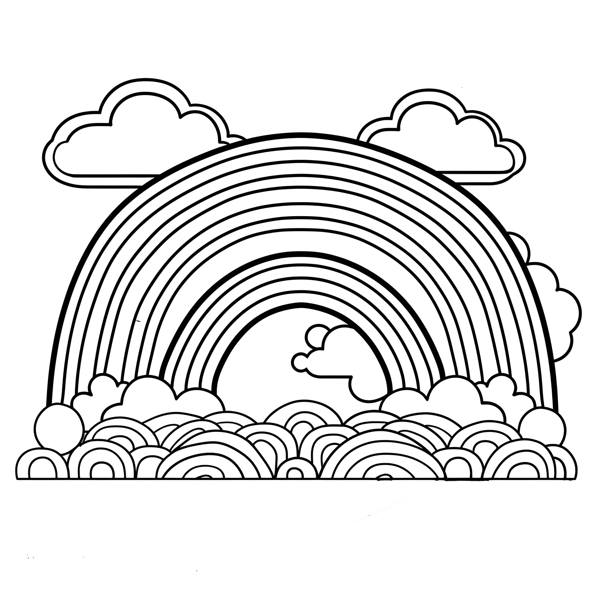 Best Rainbow Coloring Pages (Free Printable PDF)