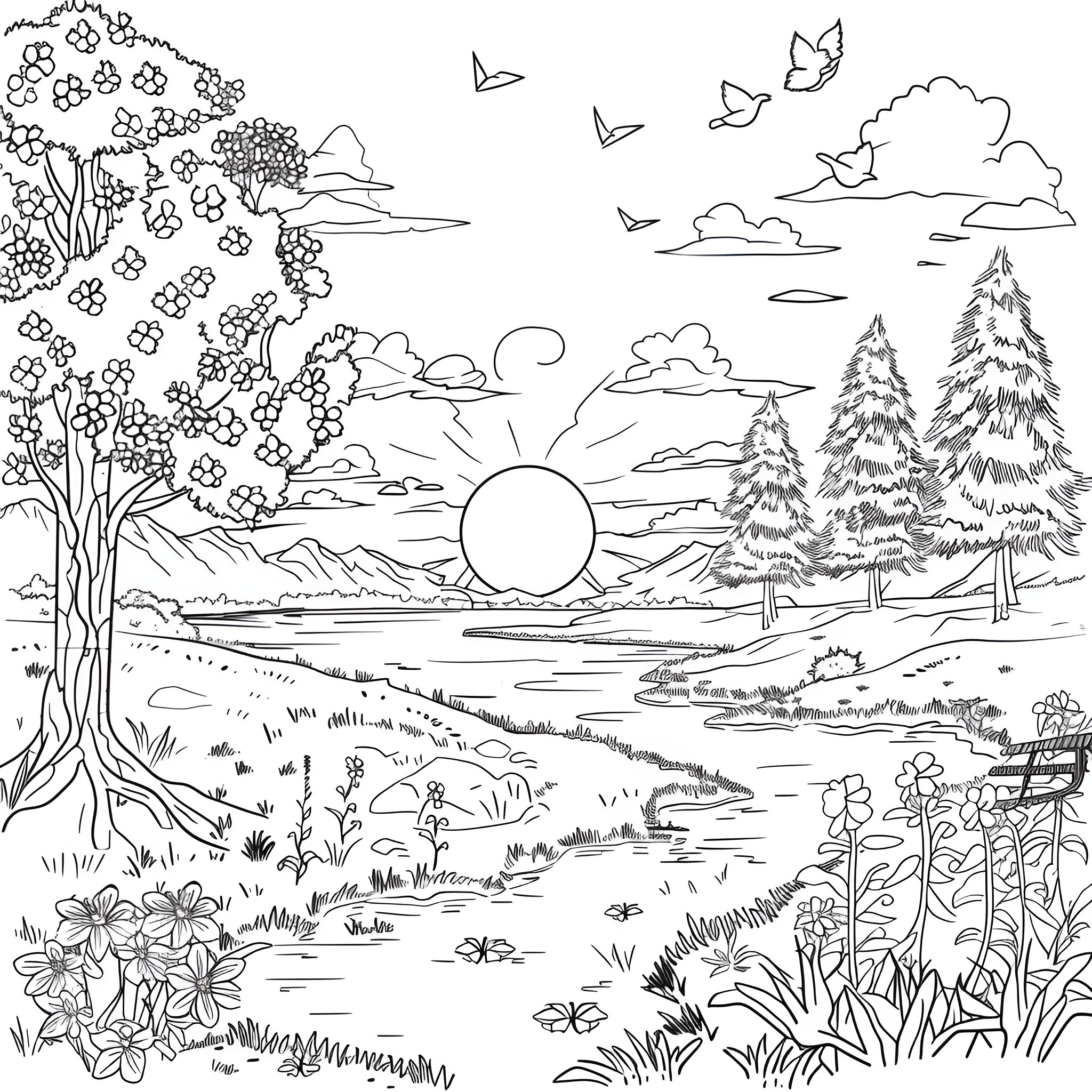 Best Springtime Coloring Pages (Free Printable PDF)