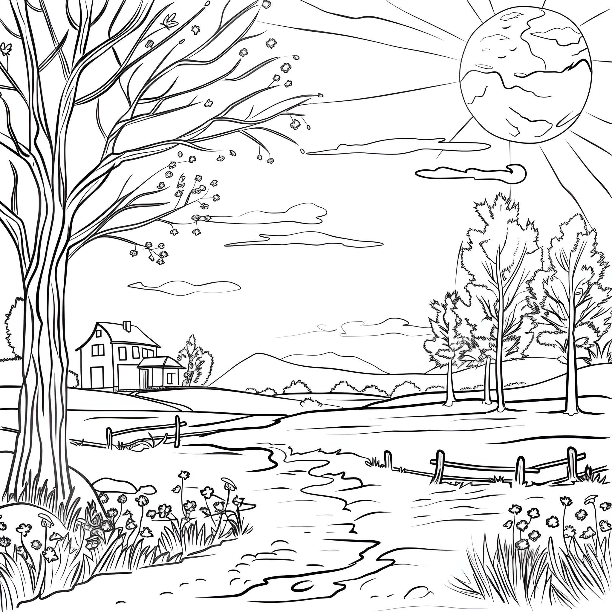Best Springtime Coloring Pages (Free Printable PDF)