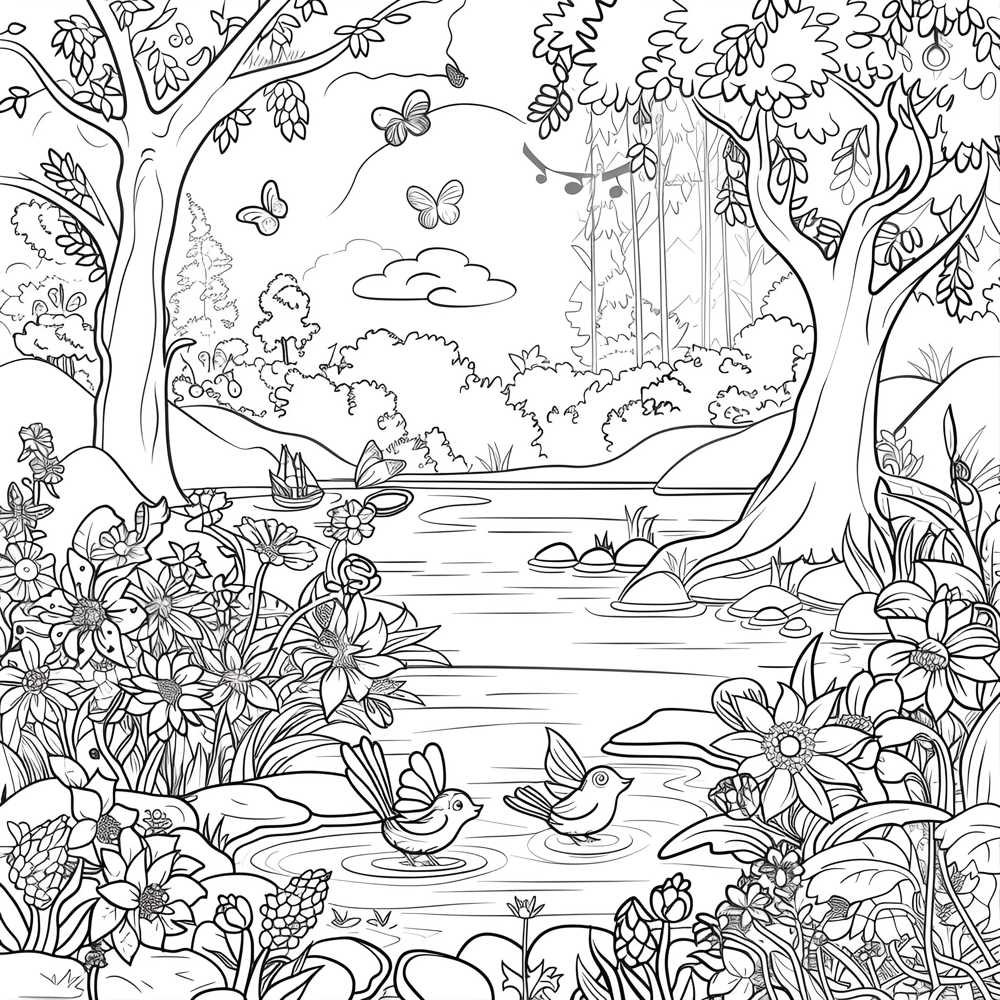Best Springtime Coloring Pages (Free Printable PDF)