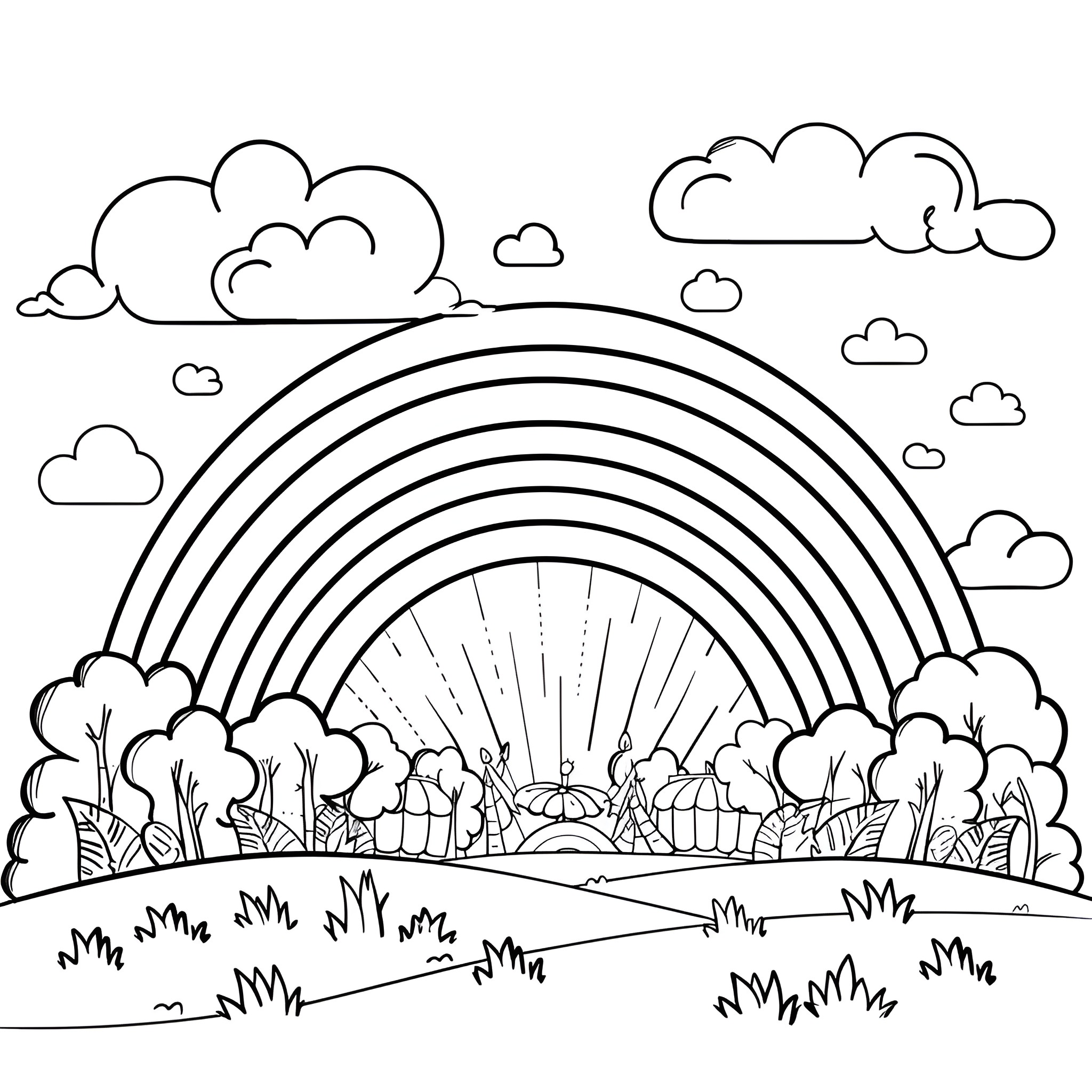 Best Rainbow Coloring Pages (Free Printable PDF)