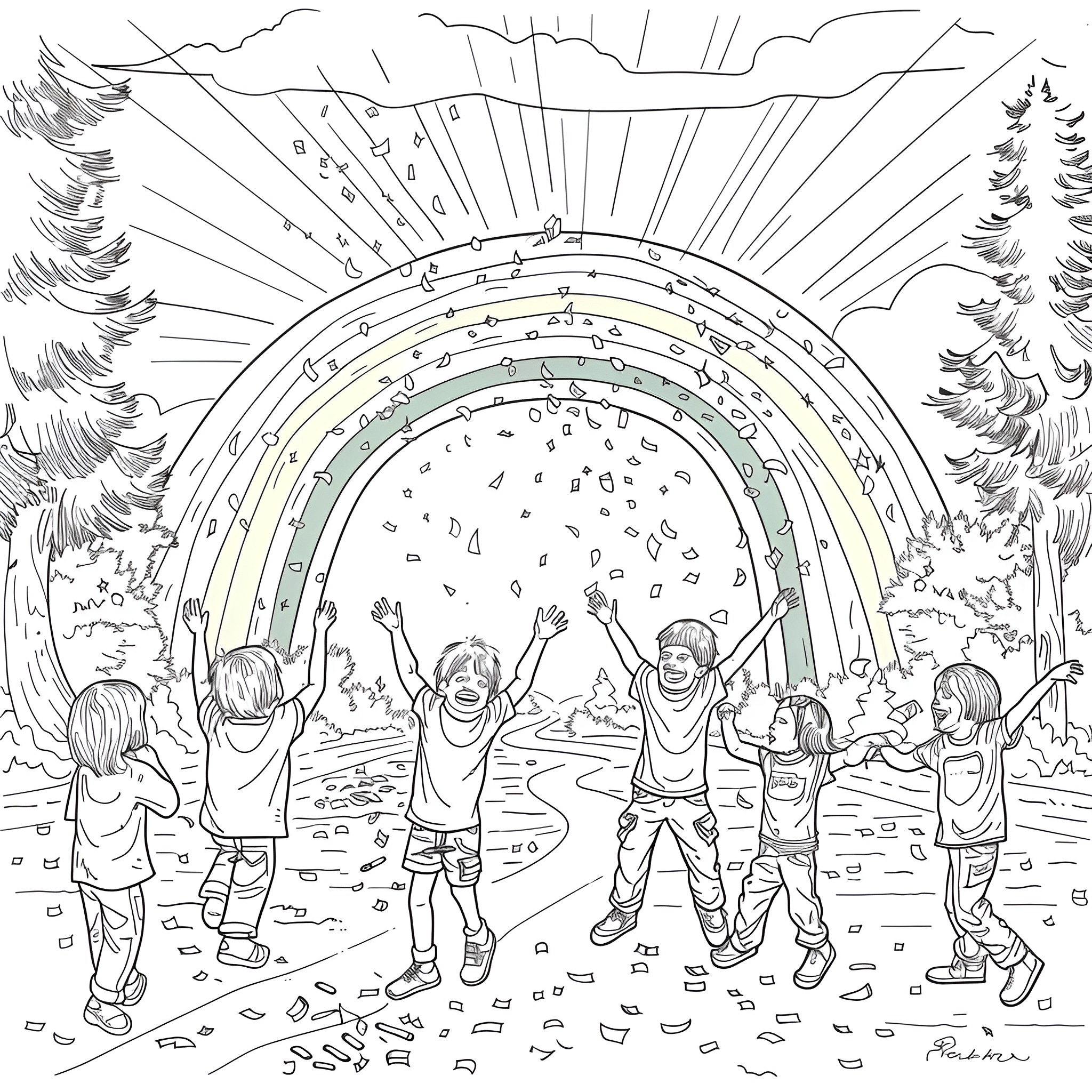 Best Rainbow Coloring Pages (Free Printable PDF)
